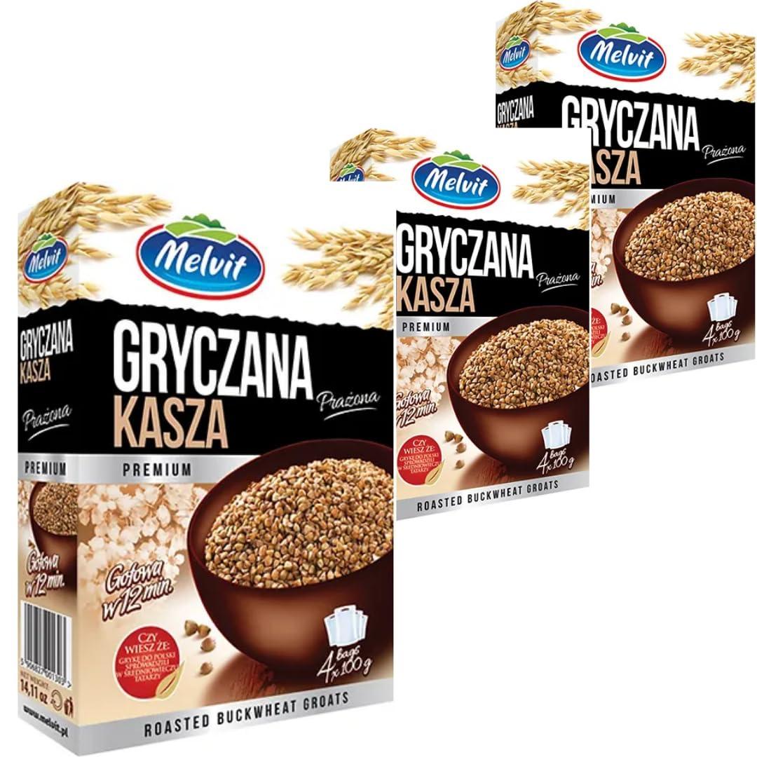 Melvit Roasted Buckwheat Cereal Muesli Corn Flakes 400 Gram x 3 Pieces ...