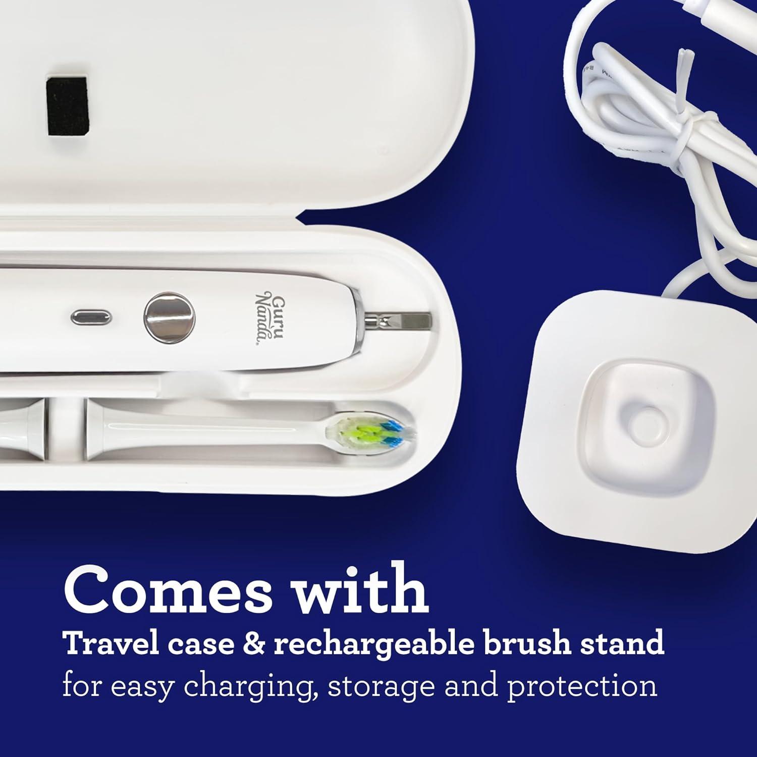 GuruNanda Sonic Toothbrush 4100 - Rechargeable Electric Power ...