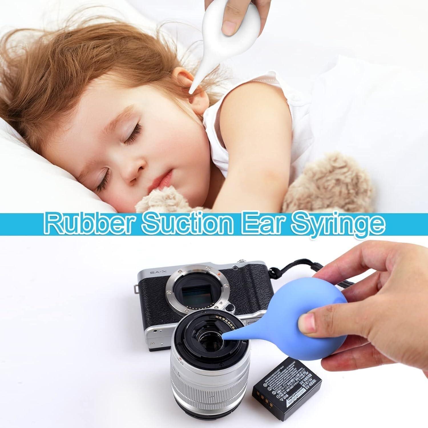 2 Pack Ear Syringe 3oz / 90ml Hand Bulb Syringe for Ear Washing Rubber ...