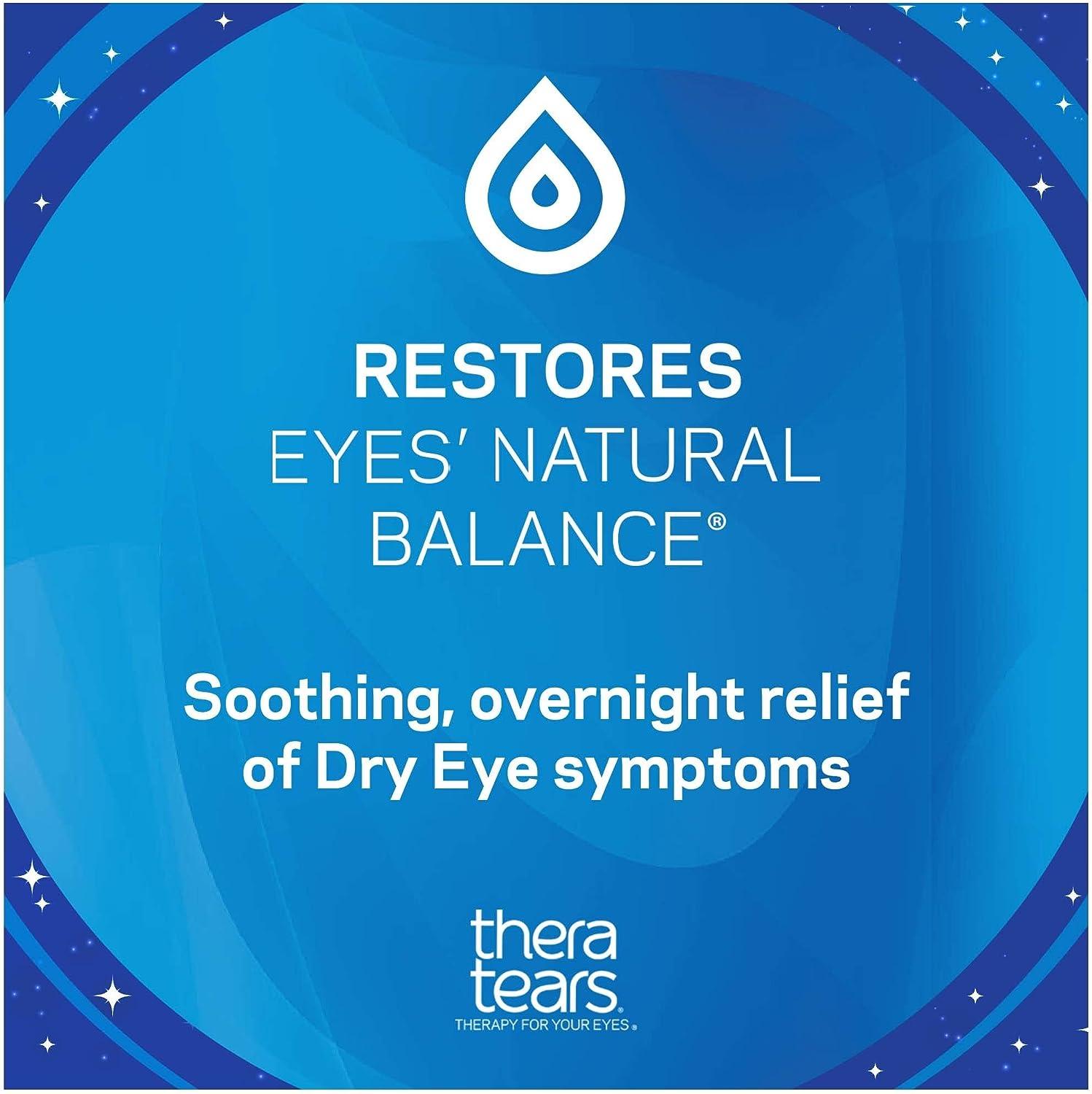 TheraTears Liquid Gel Nighttime Eye Drops for Dry Eyes, 30 Vials, 30 ...