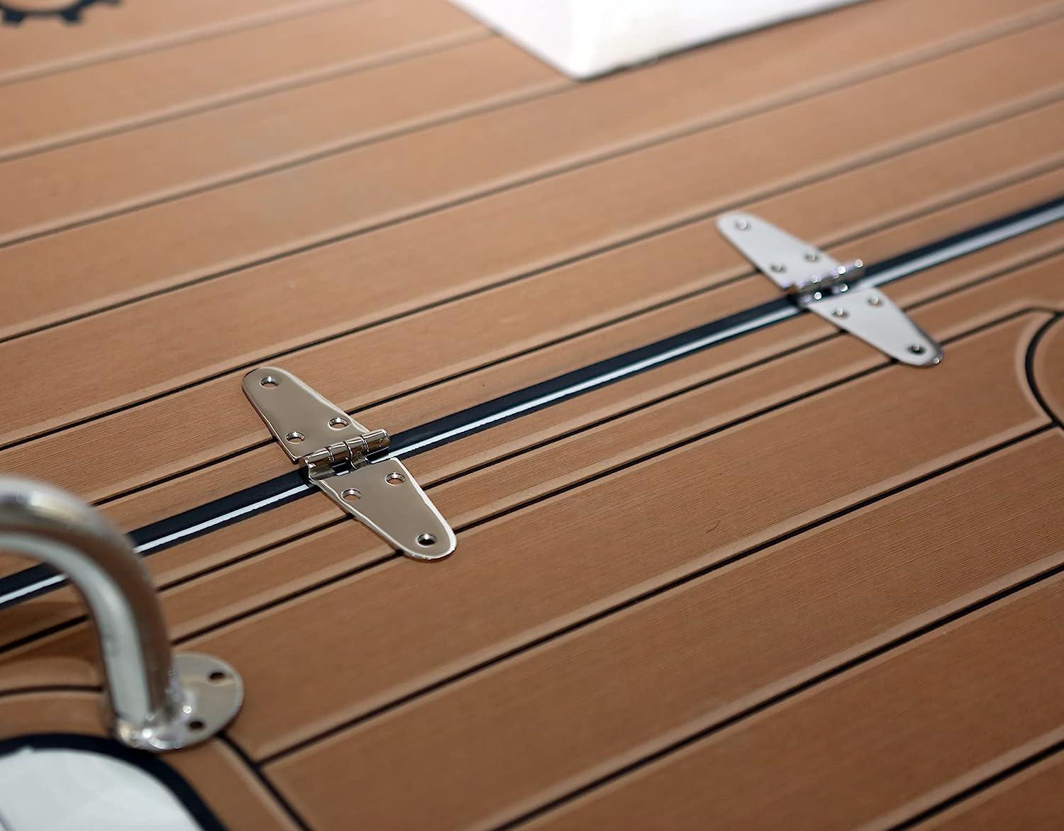 Mxeol Boat Stainless Steel Marine Deck Strap Door Hinges 5.8 x 1.5 ...