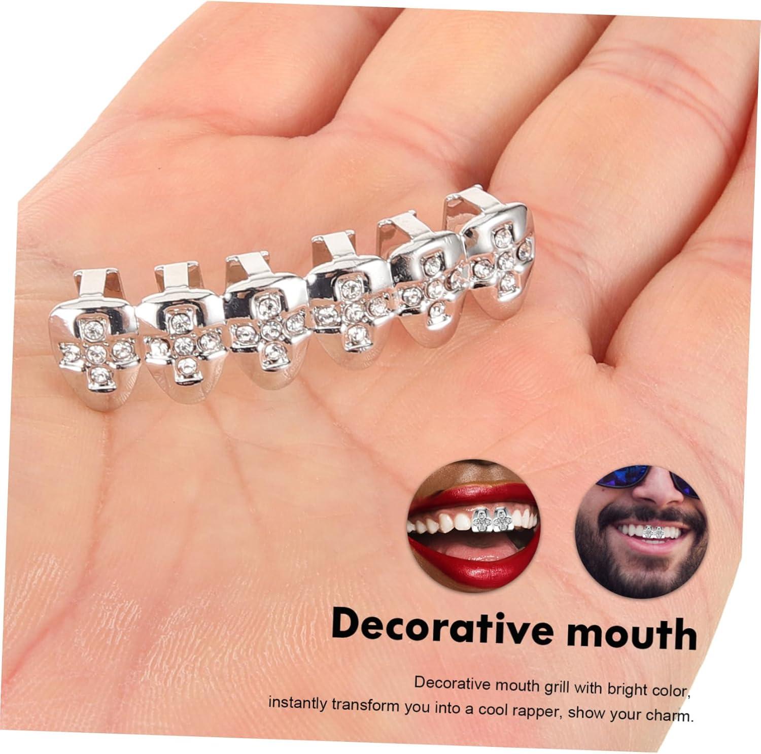 Solustre Golden Fangs Grill Set - Individual Tooth Cap & Grille for Men ...
