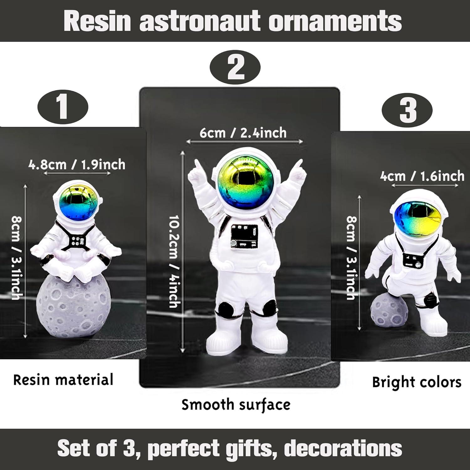 3 Pcs Astronaut Cake Topper Spaceman Cake Decorations Mini Set ...