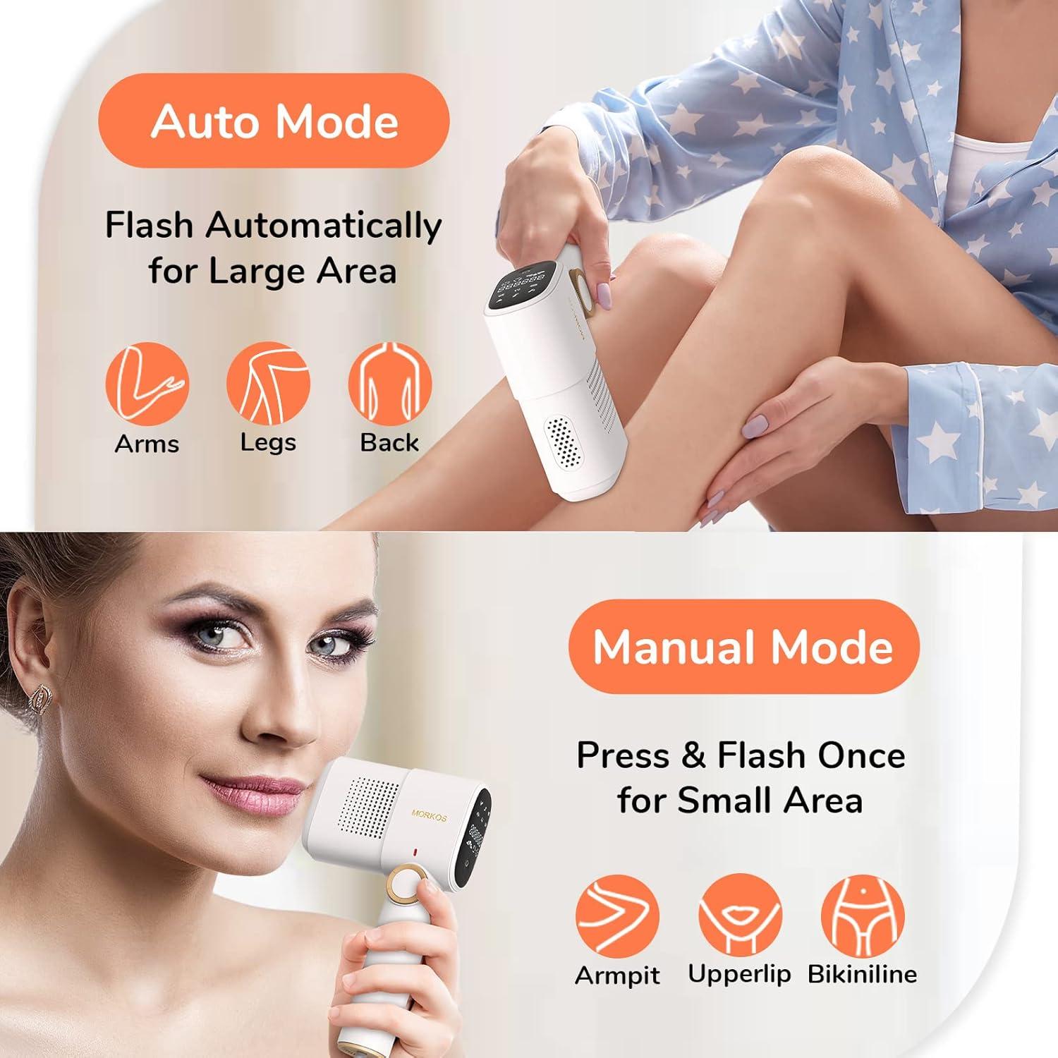 IPL Hair Removal Device for Men & Women - Morkos 999.999 | Permanent ...