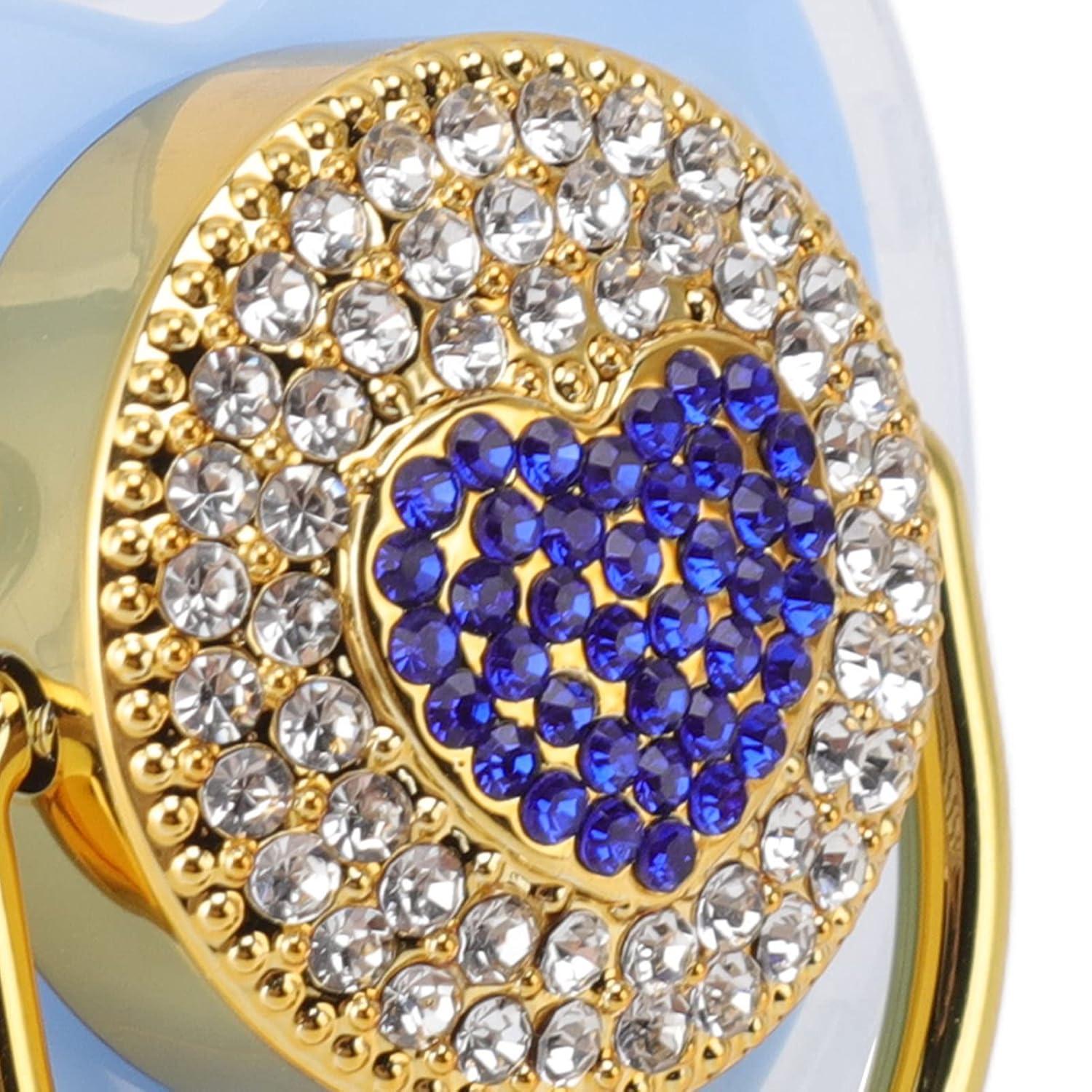 Buy Heart Shaped Baby Pacifier with Shiny Rhinestones - Soft Light ...