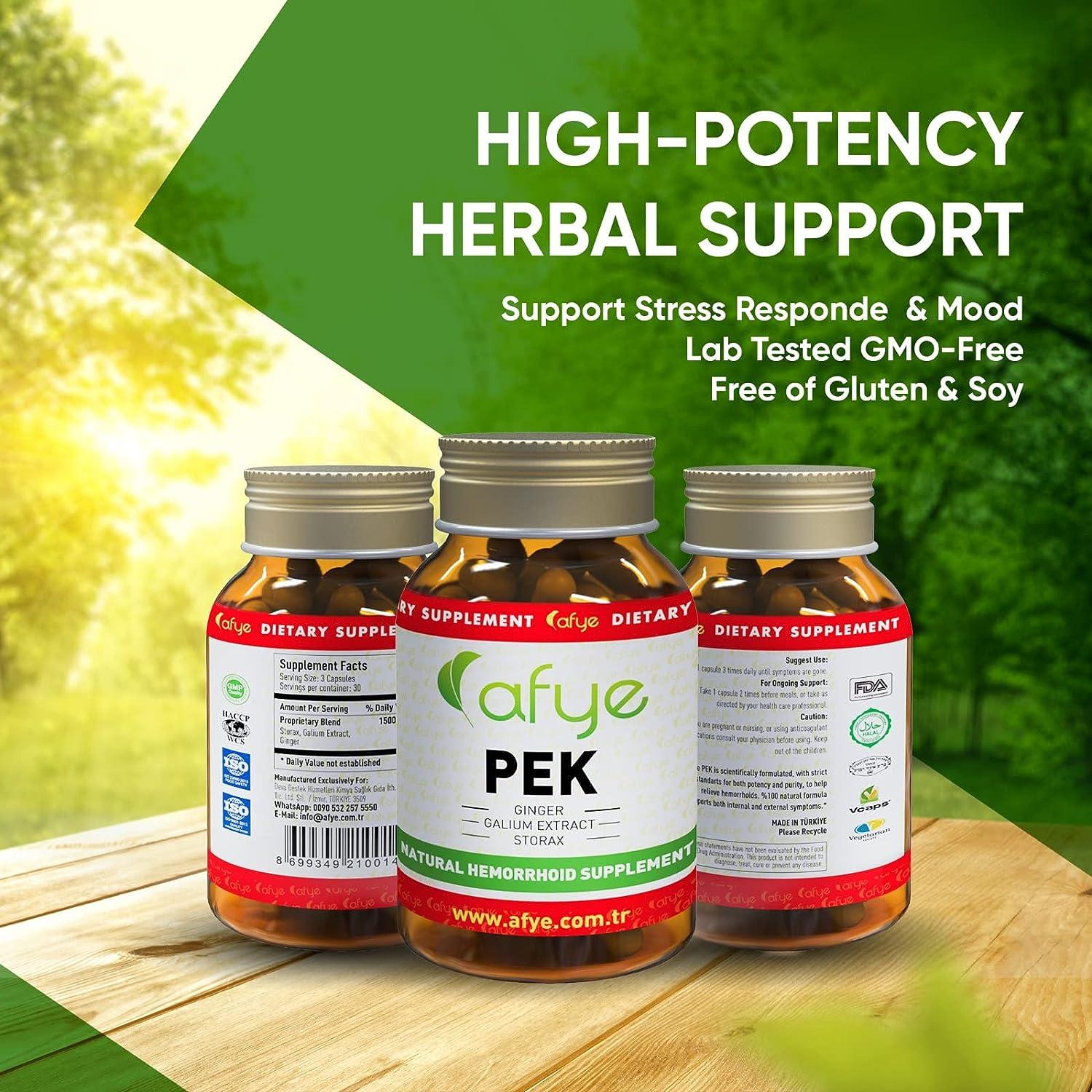 Fast Acting Hemorrhoid Treatment Supplement - 90 Capsules for Internal ...