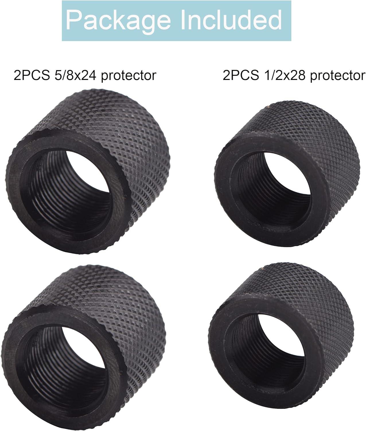 Jingzan 4 Pack Thread Protector Steel for .22LR .223 5.56 & .308 LR308 ...