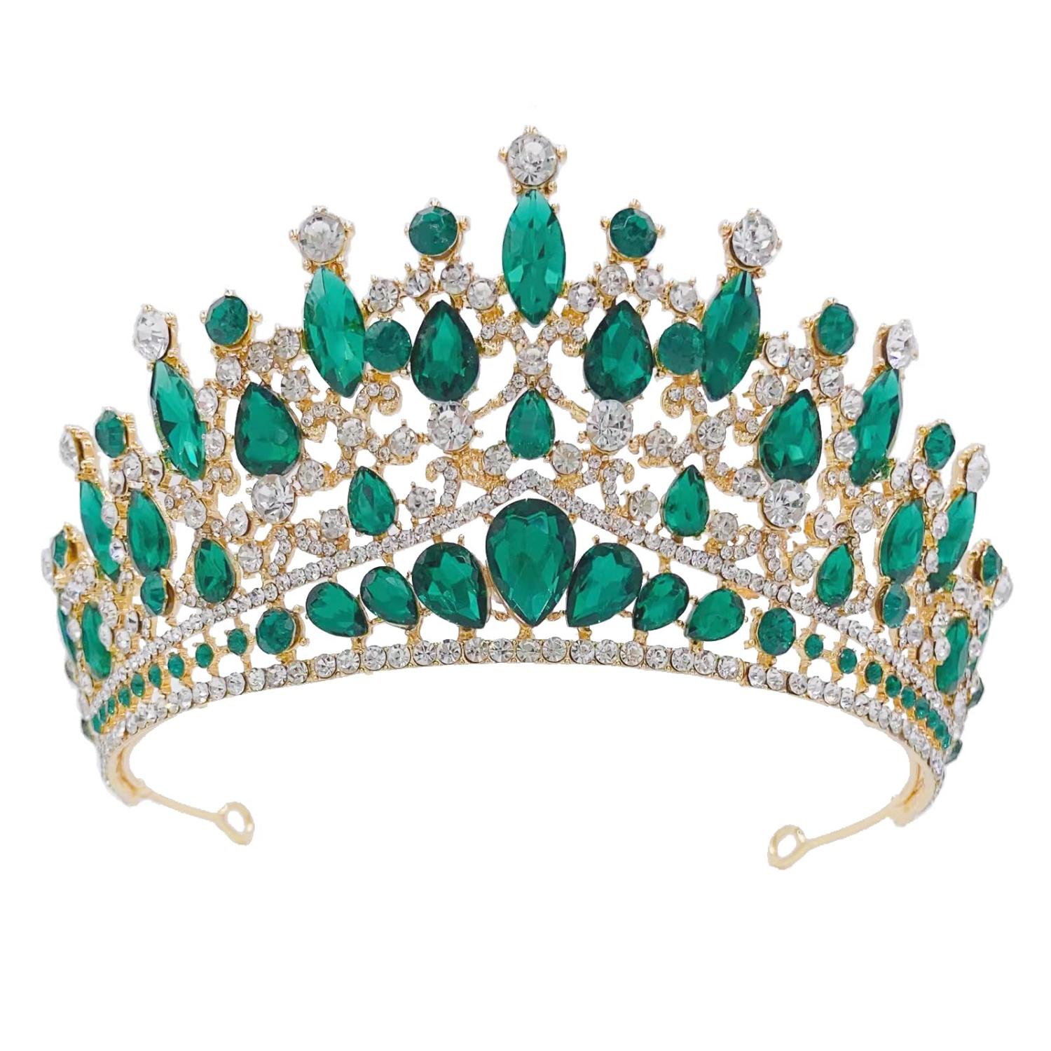 Mr. Green Queen Crown for Women - Crystal Wedding Tiara for Bride ...