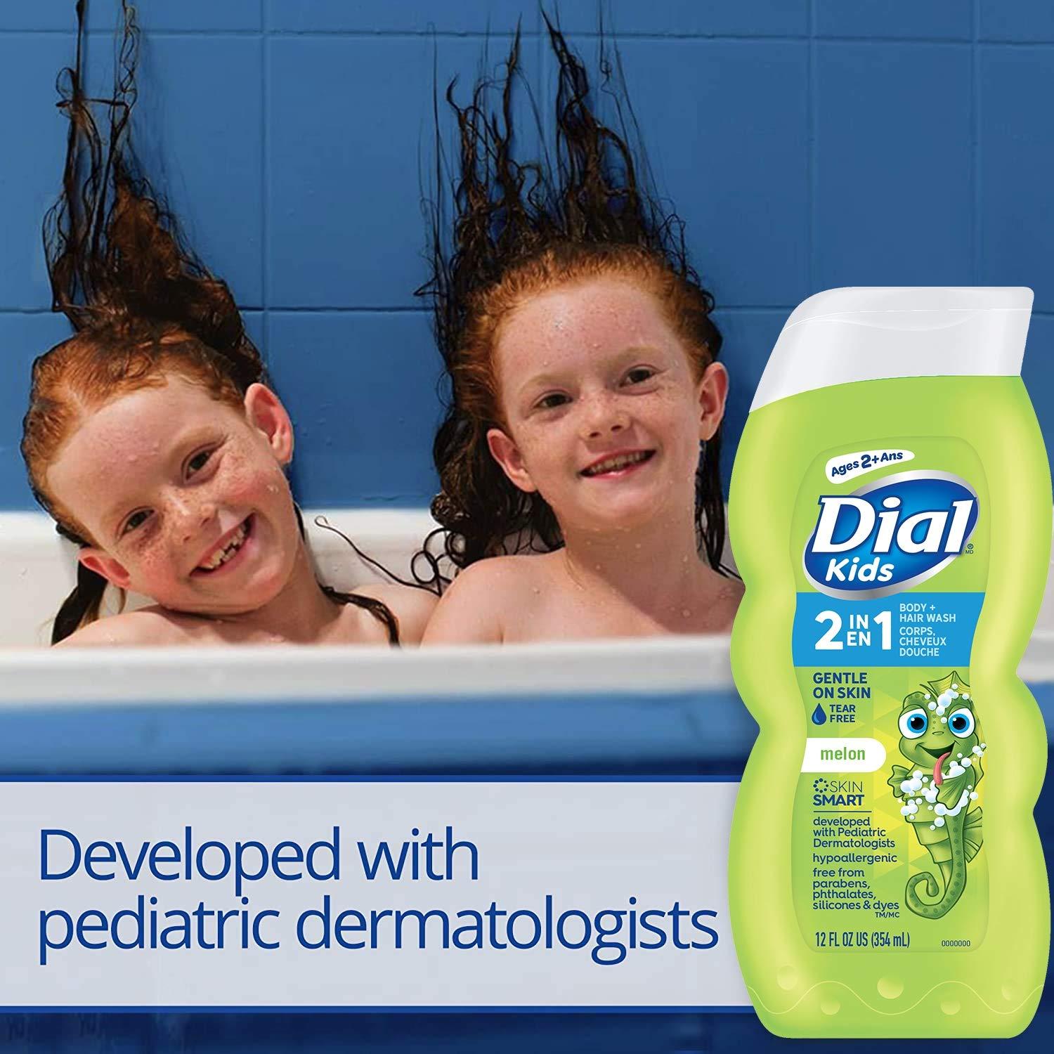 Dial Kids Watery Melon Scent Body & Hair Wash - Gentle Clean for ...