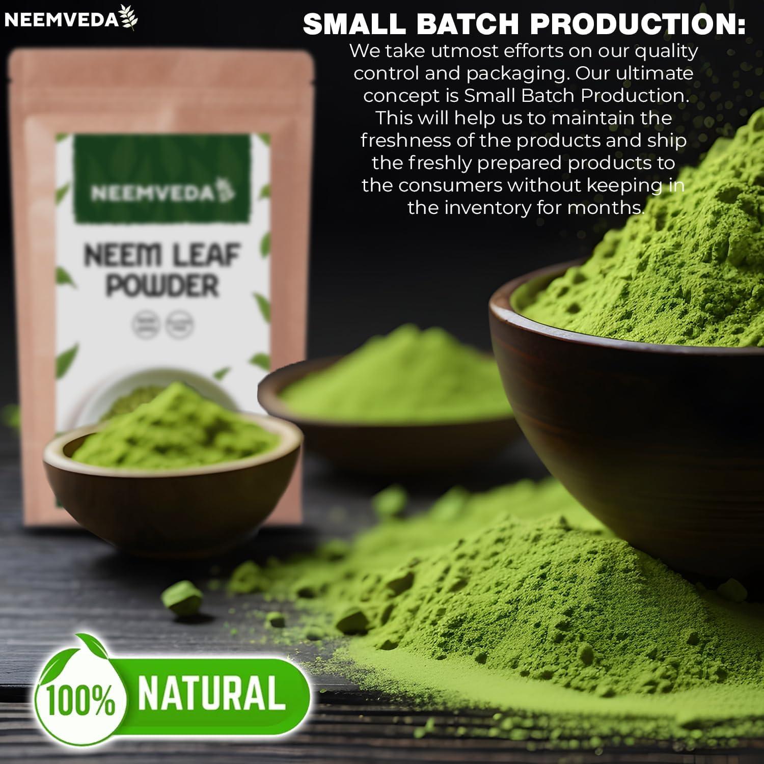 Neemveda Neem Leaf Powder 100g - Premium Quality Azadirachta Indica ...