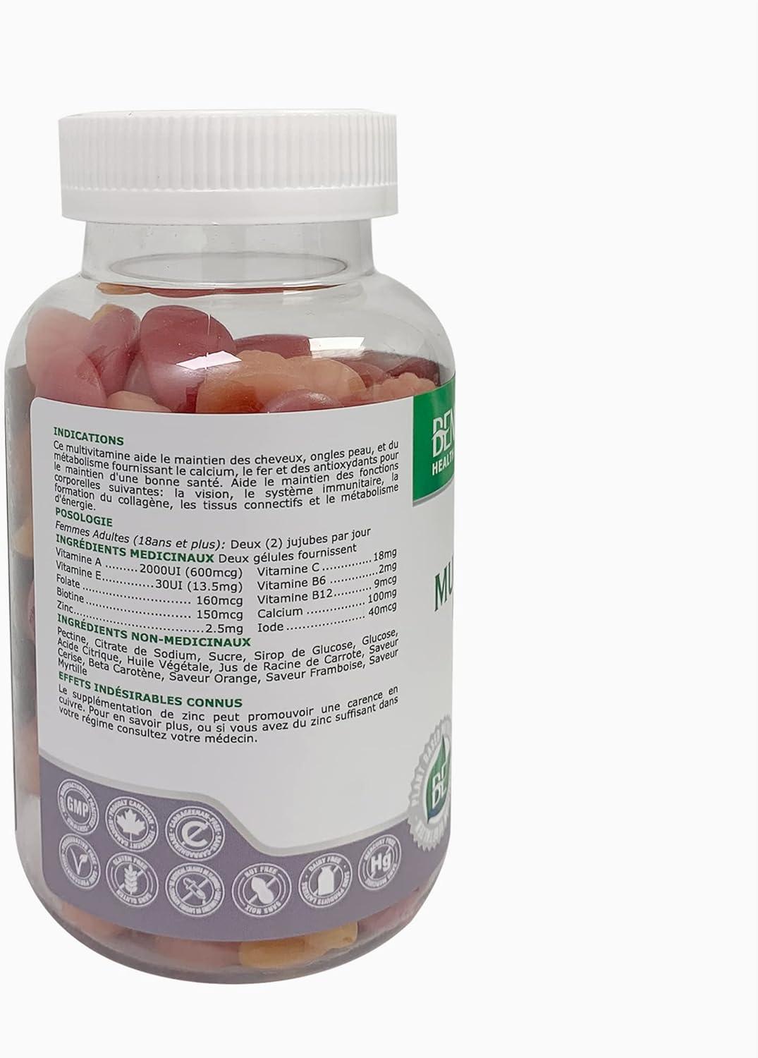 Benemax Women's Multivitamin Gummies 100% Plant Based Helps Maintain ...