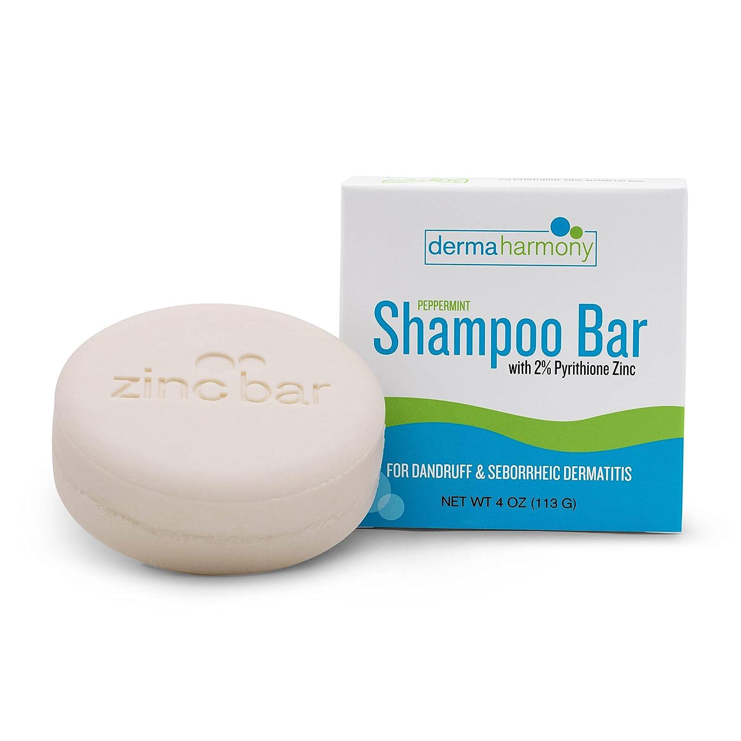 DermaHarmony 2% Pyrithione Zinc Peppermint Shampoo Bar (4 Oz) for ...
