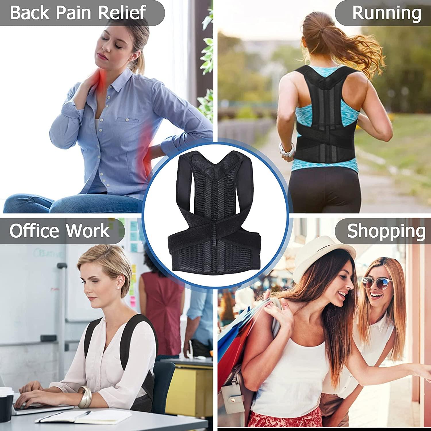 Adjustable Posture Corrector for Women and Men - Lumbar Support Brace ...