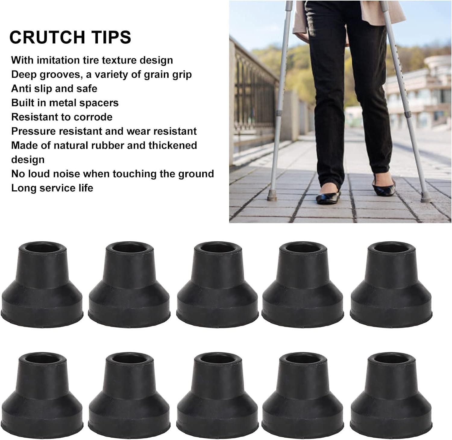 10Pcs Rubber Cane Tips | Skid-Resistant & Wearproof | For Standard ...
