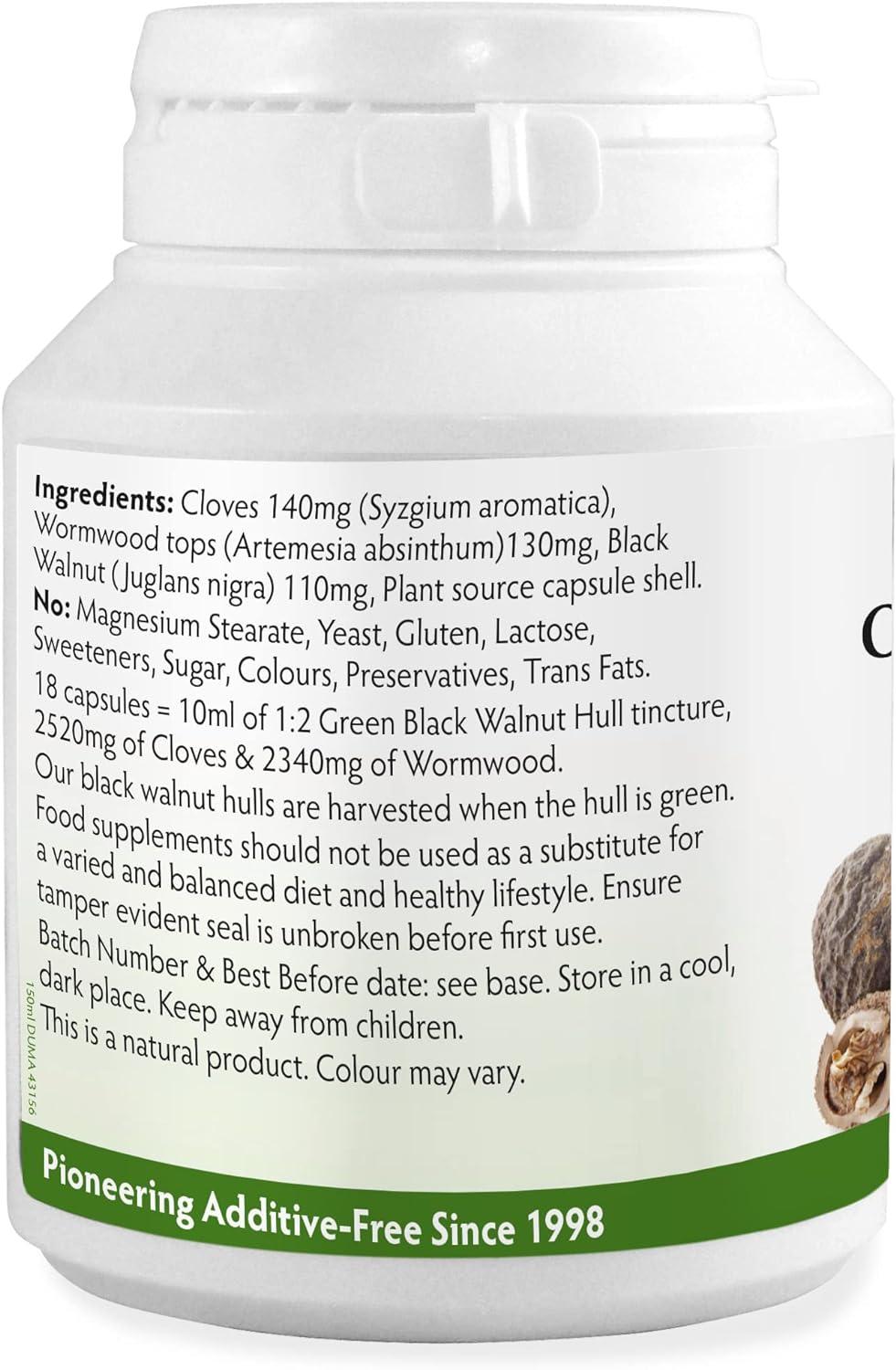 Cloves Wormwood Green Black Walnut Hull 380mg x 100 Capsules - Natural ...