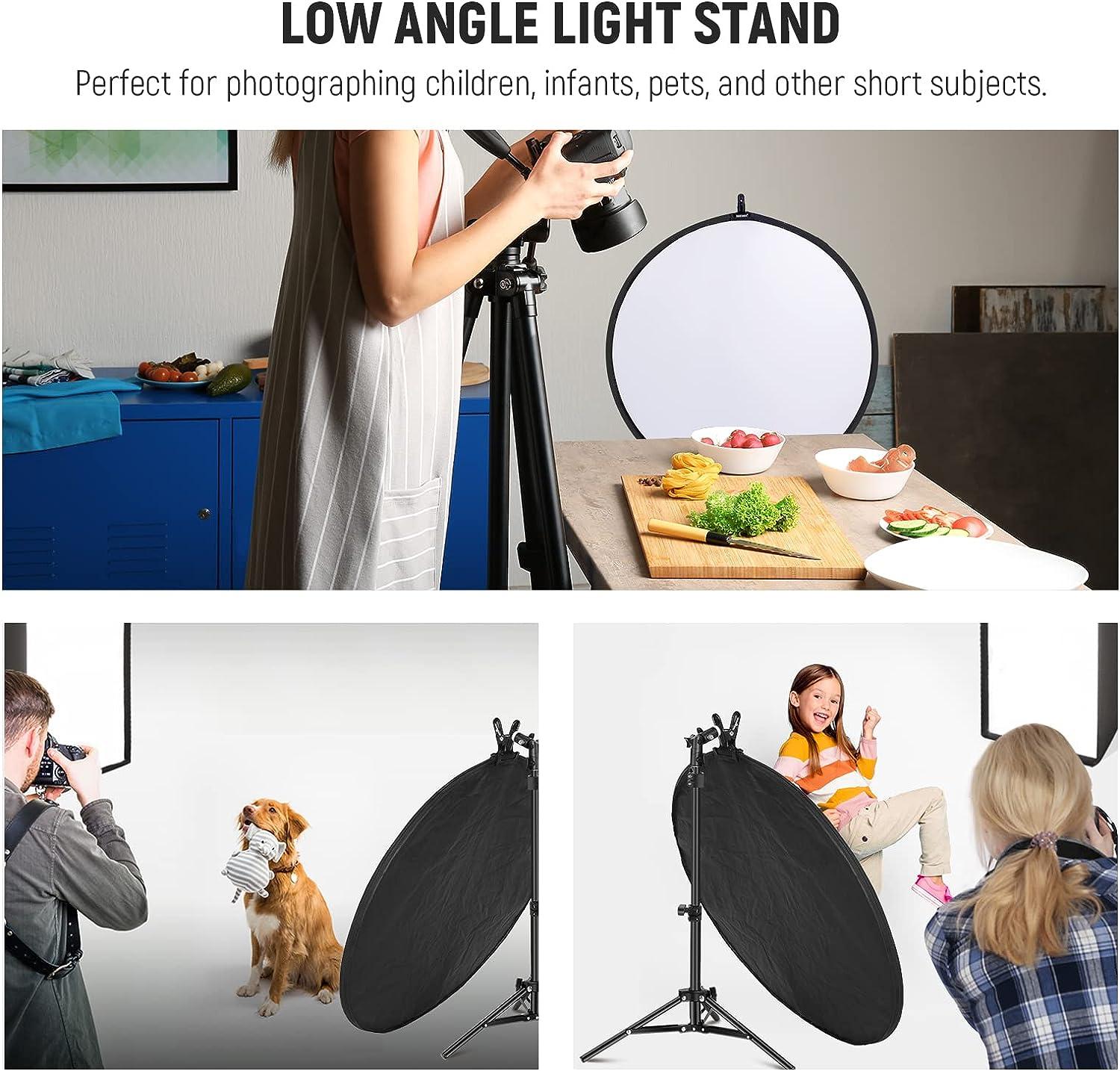 NEEWER 32 5-in-1 Light Reflector Kit with Metal Clamp and Short Stand ...
