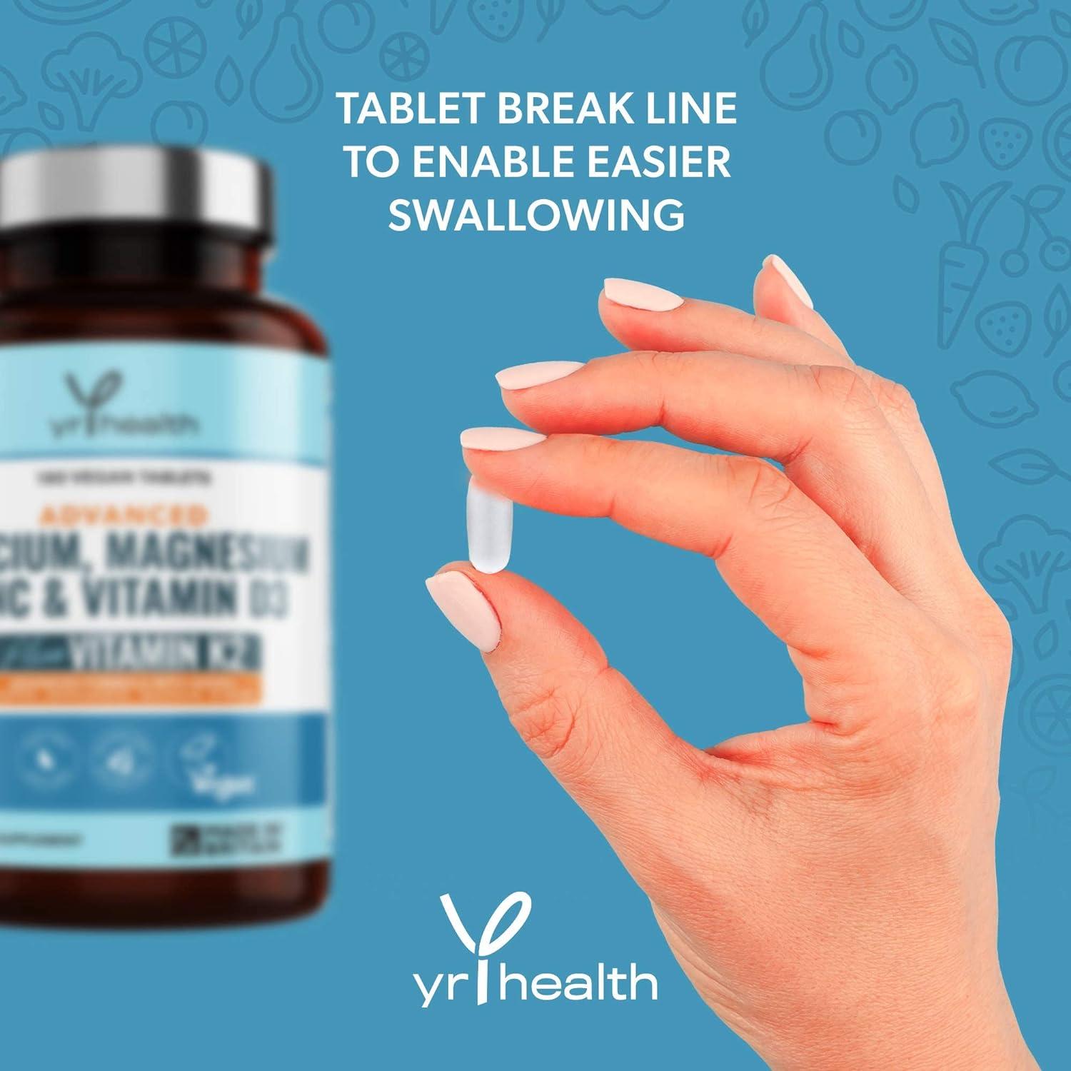 Calcium Magnesium Zinc Vitamin D with K2 MK-7 Tablets - Osteo ...