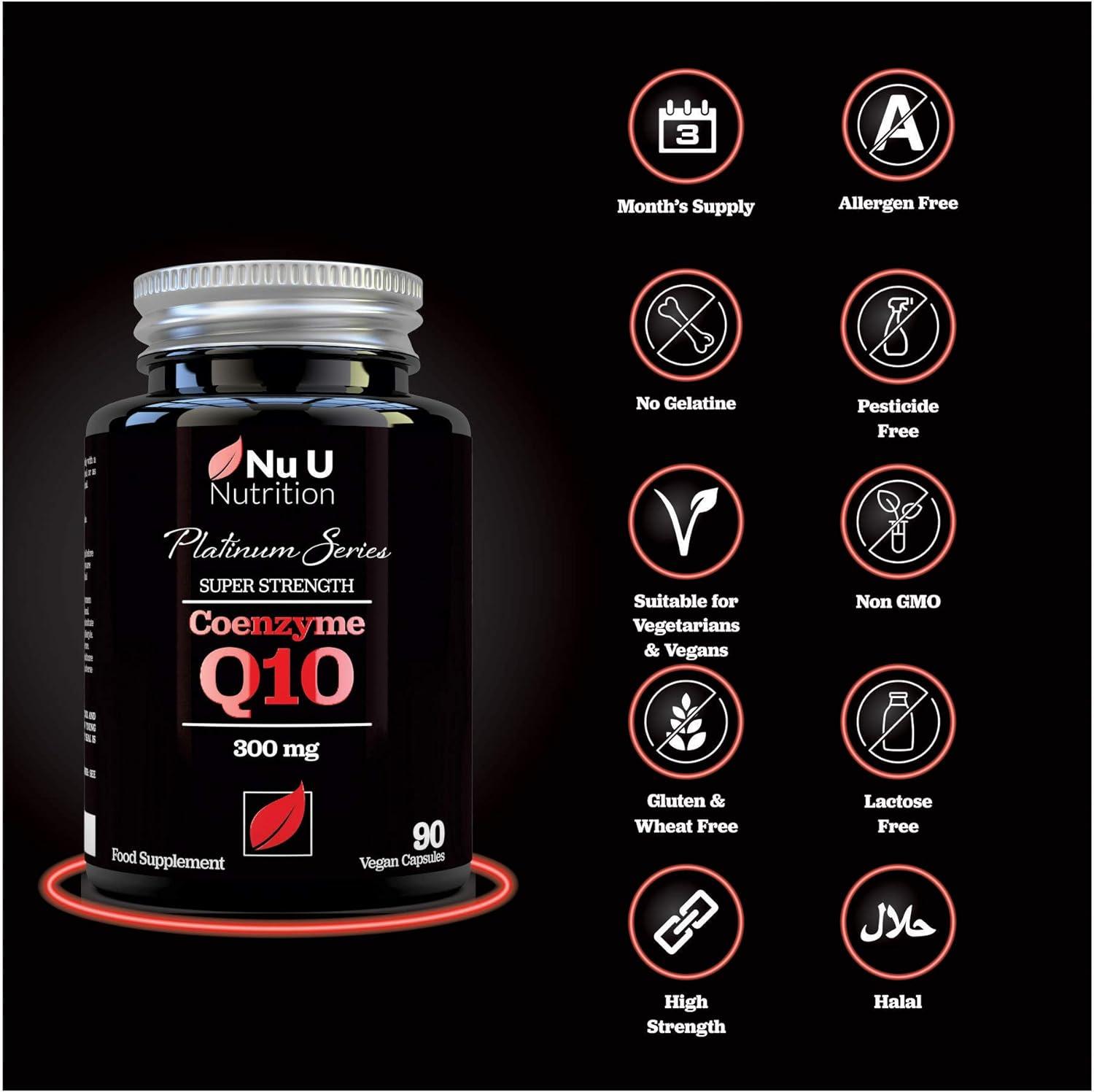 Coenzyme Q10 300mg Triple Strength Vegan Capsules | 90 Count Pure ...