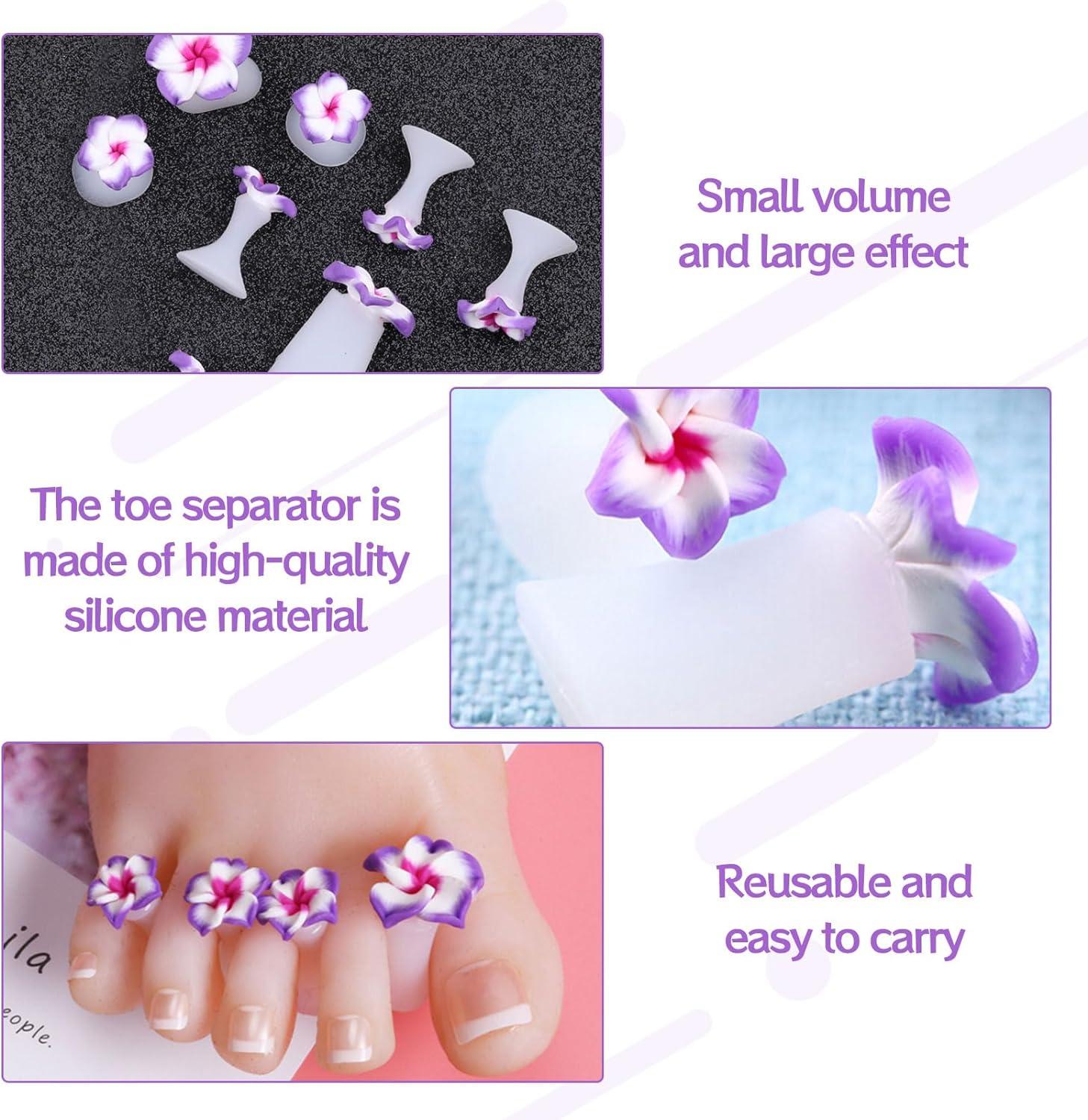 16Pcs Silicone Flower Toe Separators - Nail Varnish Guards & Pedicure Tool | Buy Now with ...