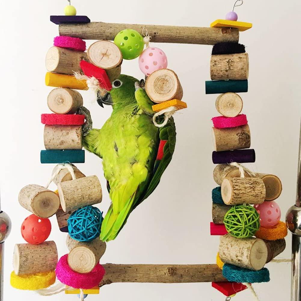 Bonaweite Extra Large Bird Chewing Swing Toy - Perfect Playground for ...