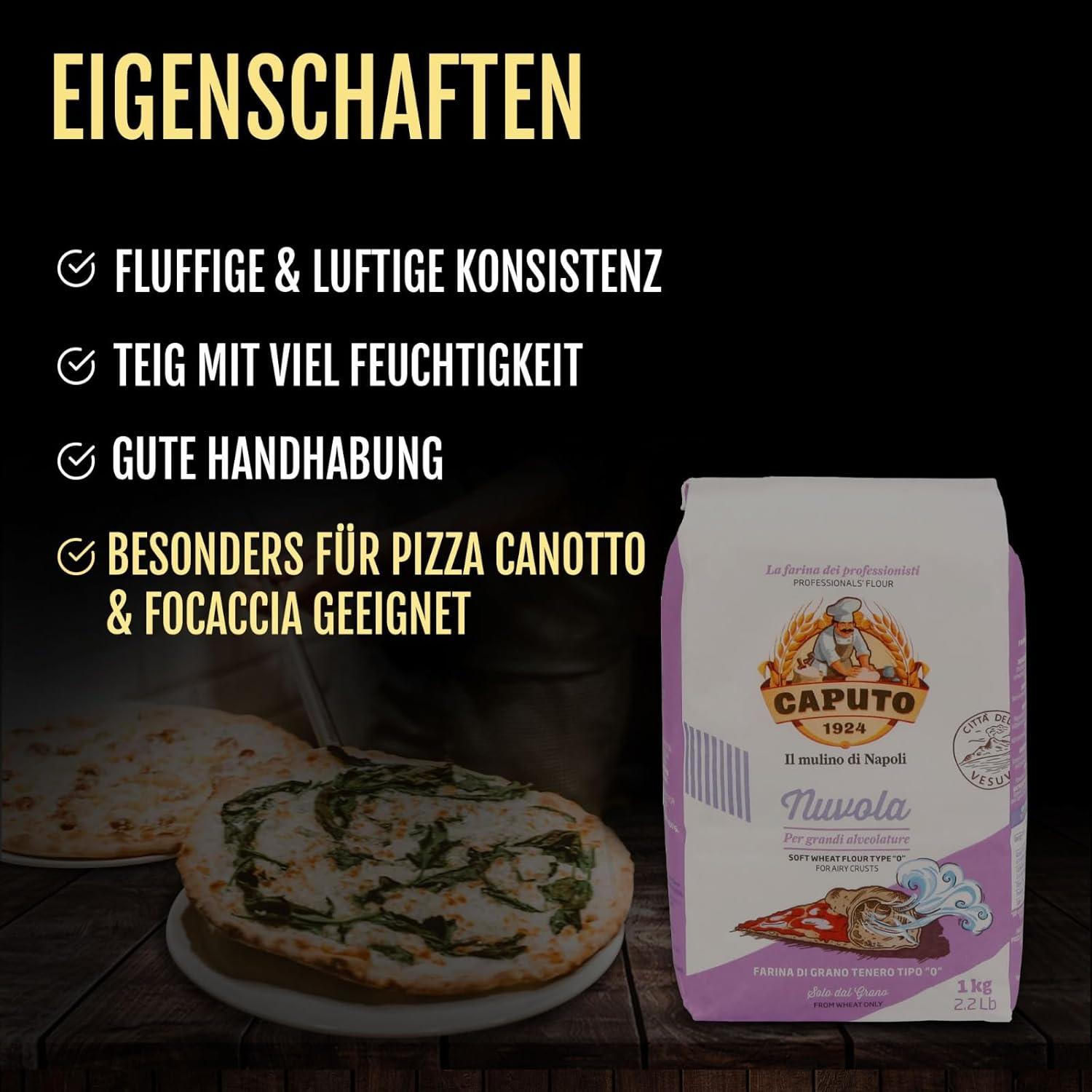 DELICRET: 6x1kg Caputo Nuvola Flour 100g Dry Yeast & Original Pizza ...