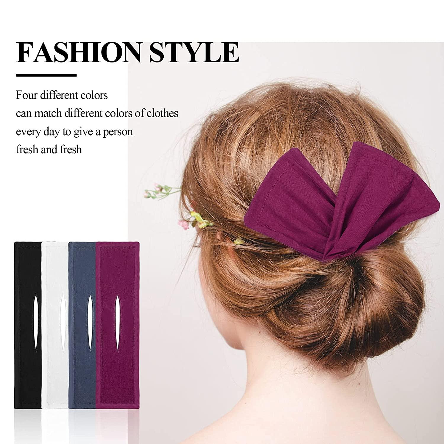 4-Piece Magic Cloth Hair Clips - Deft Bun Maker & Flexible French ...