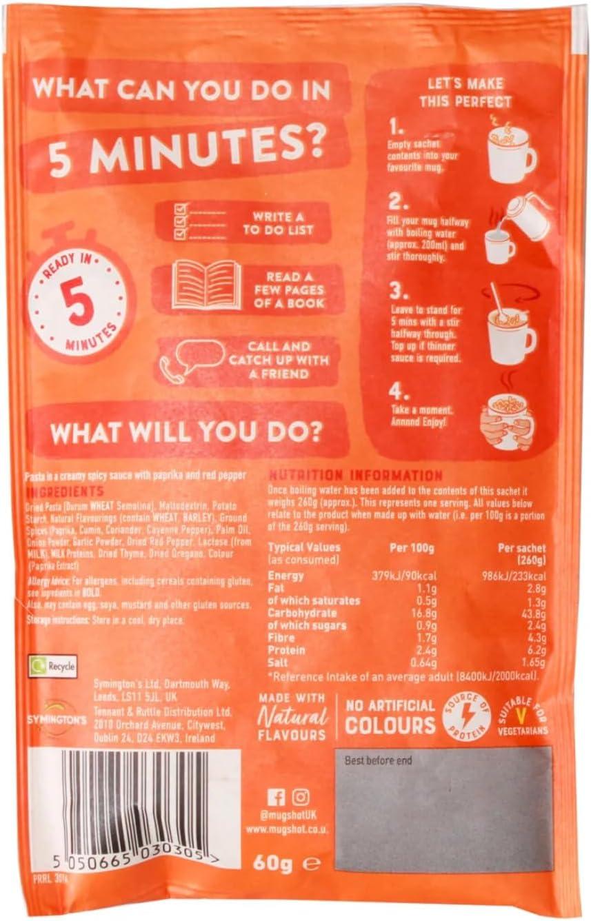 Instant Pasta Variety Bundle 366g - Mugshot Creamy Cheese Cajun & Roast ...