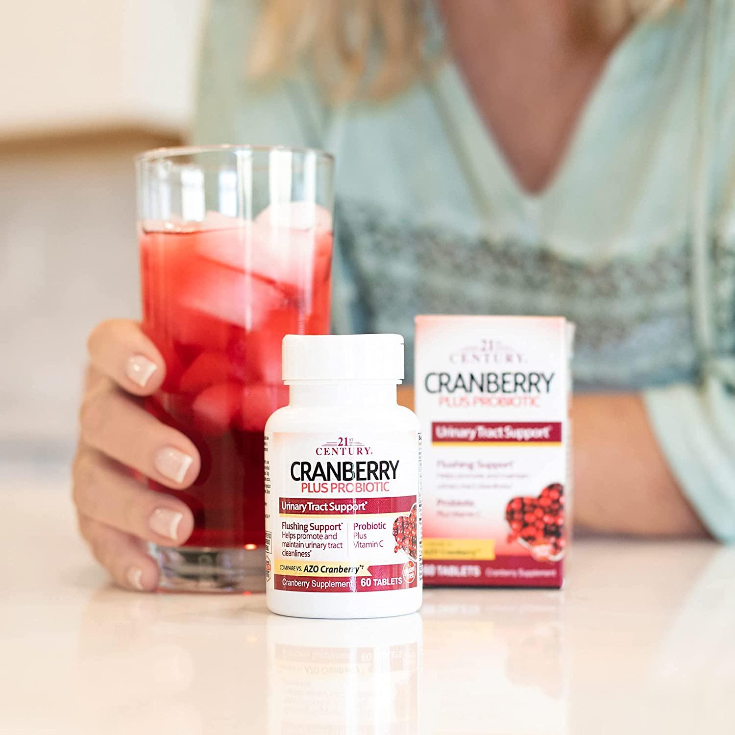 21st Century Cranberry Plus Probiotic - 60 Tablets for Digestive ...