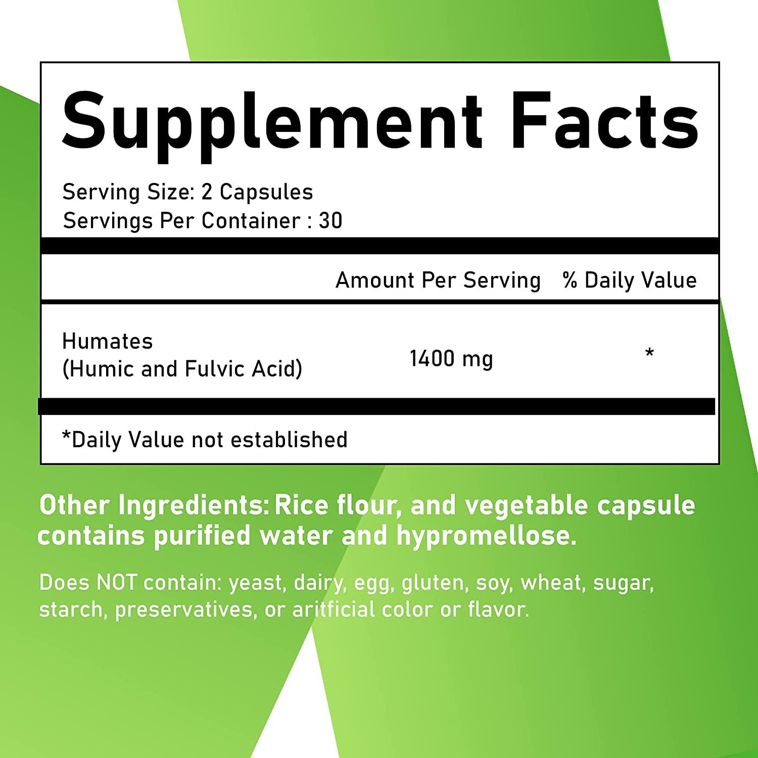 Organic Humic and Fulvic Acid Supplement - 72 High Absorption Trace ...