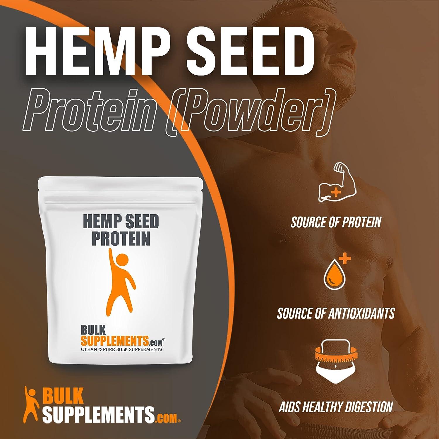 BULKSUPPLEMENTS.COM Hemp Seed Powder - Vegan Protein Powder ...