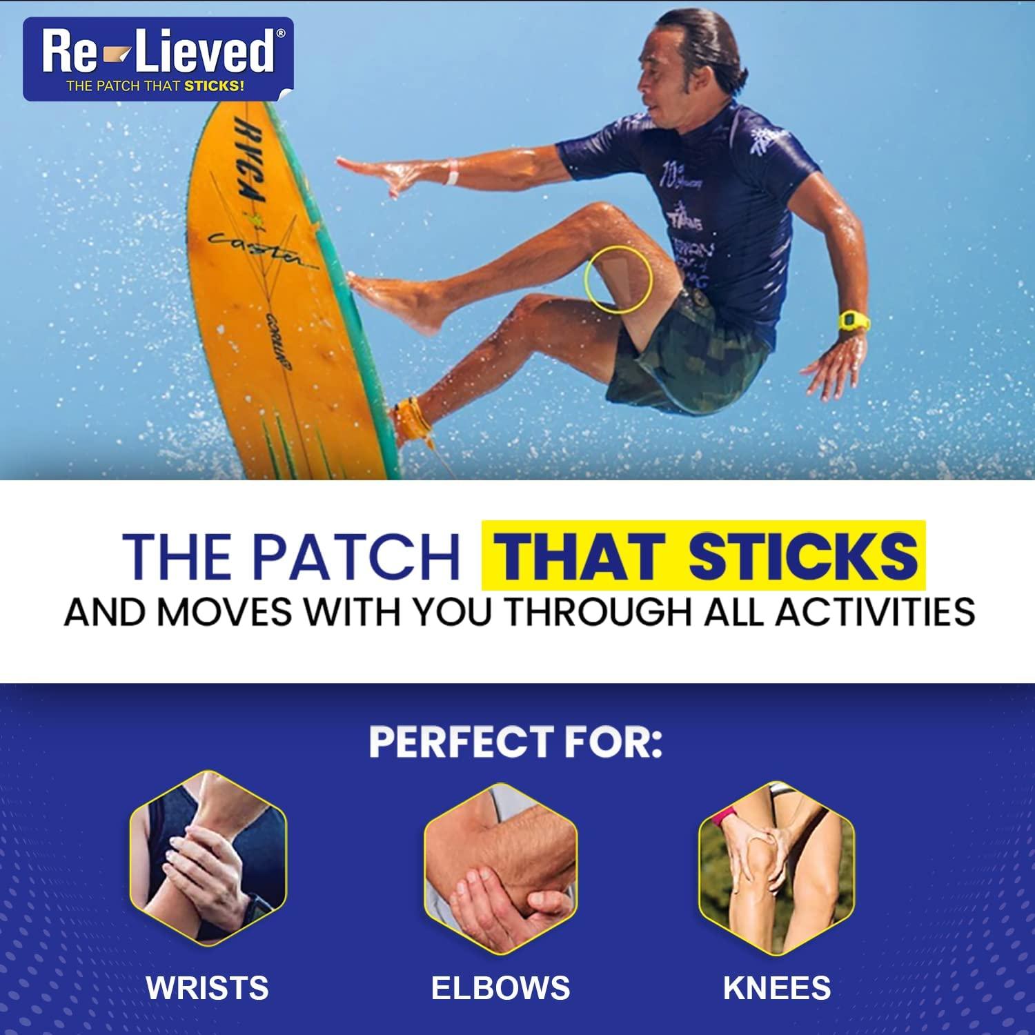 Re-Lieved 4% Lidocaine Max Strength Patches - USA Made, Water Resistant ...