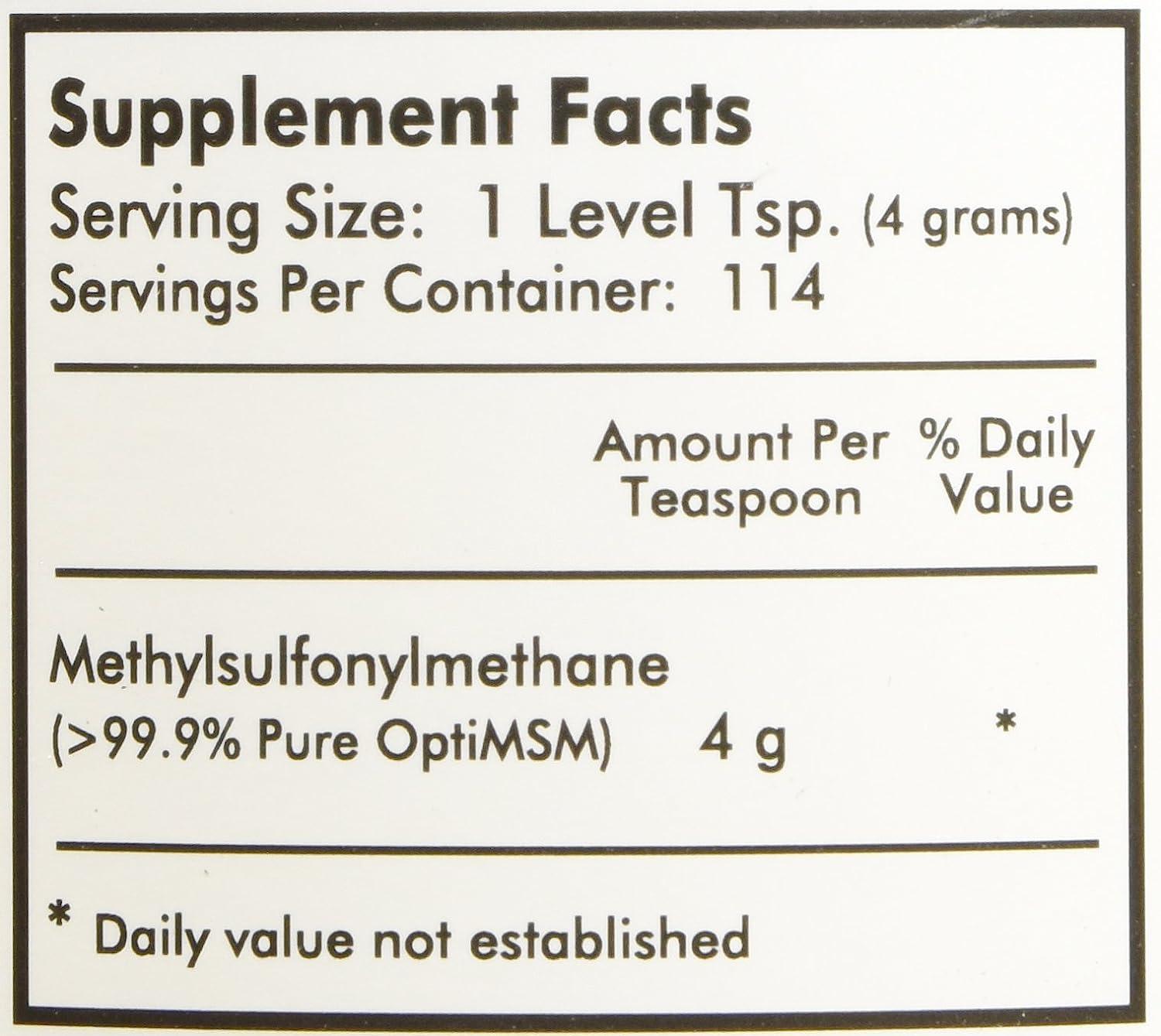Kala Health MSMPure 1 lb Fine Powder - 99% Pure Distilled MSM ...