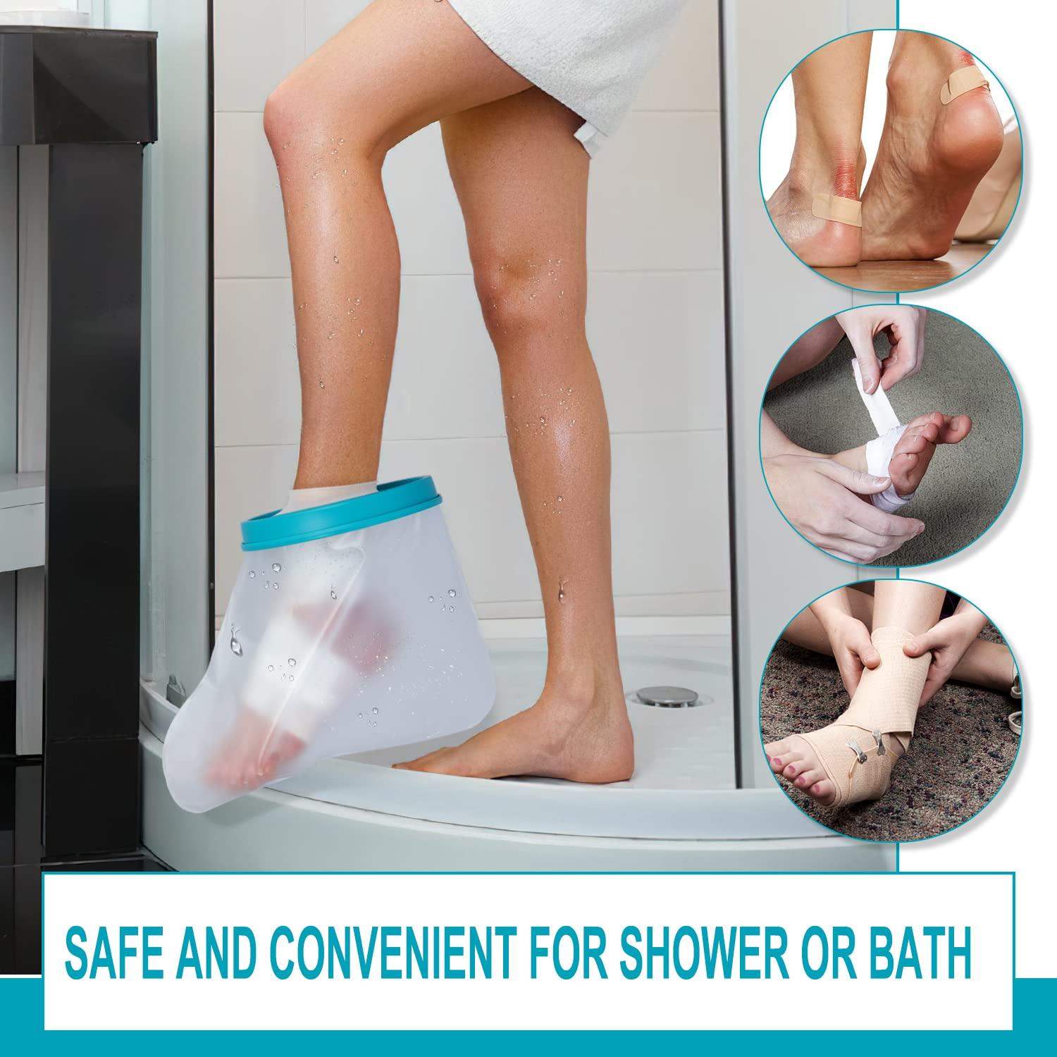 Waterproof Foot Cast Cover for Shower - Reusable Watertight Protector ...