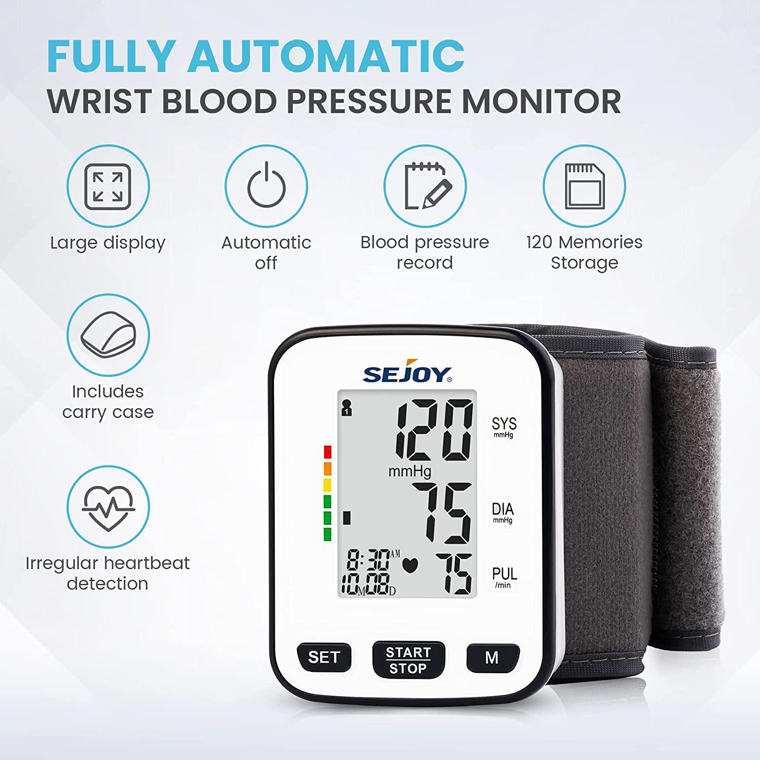 Digital Wrist Blood Pressure Monitor - Accurate Automatic BP Meter for ...