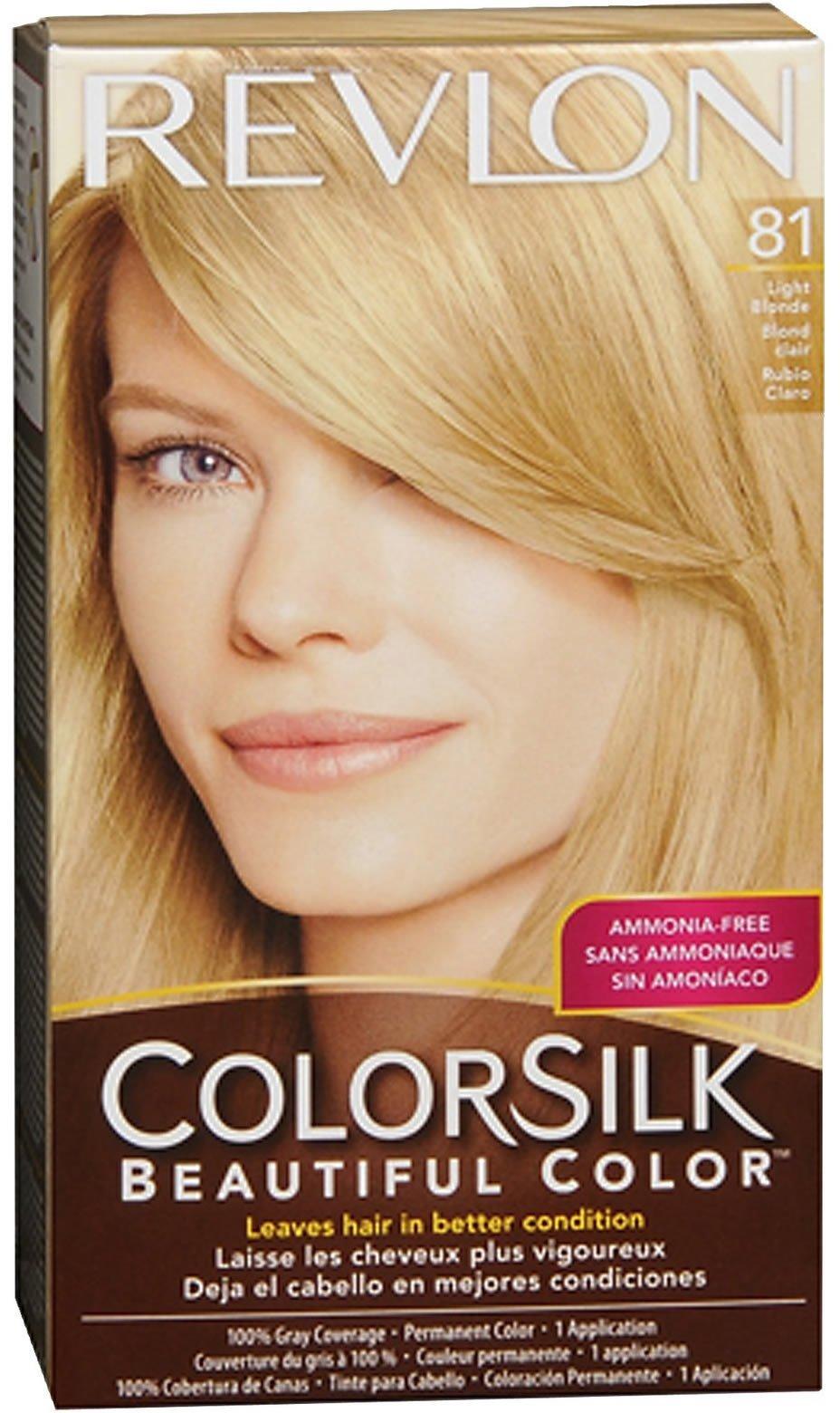 Revlon Colorsilk Ammonia Free Permanent Hair Color 8N Light Blonde ...