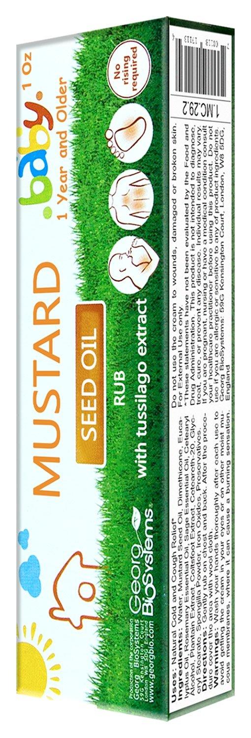 Warming Baby Rub with Mustard Seed Oil 30g/1 Oz - Natural Relief for ...