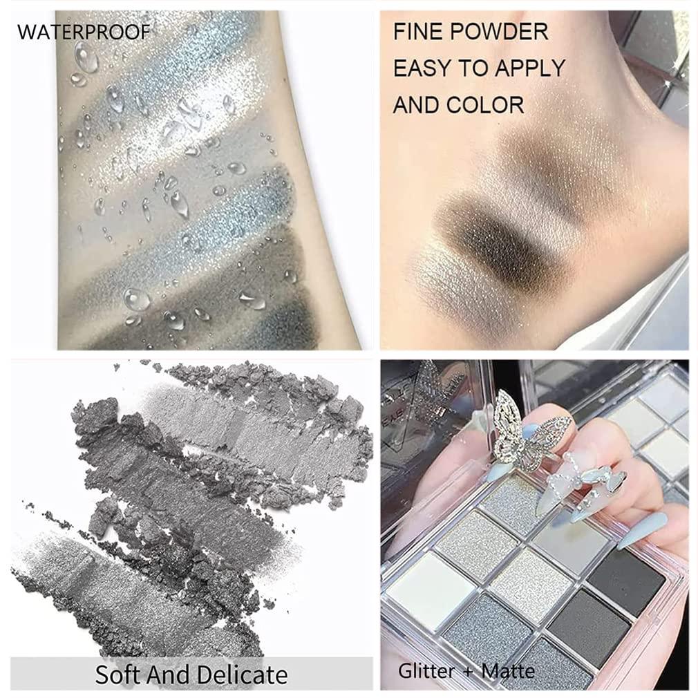 Miniling 9 Colors Smokey Grey Eyeshadow Palette - Highly Pigmented ...