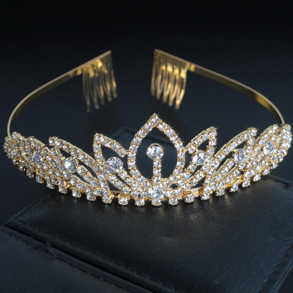 Shining Rhinestone Wedding Tiara with Comb - Bridal Crystal Headband ...