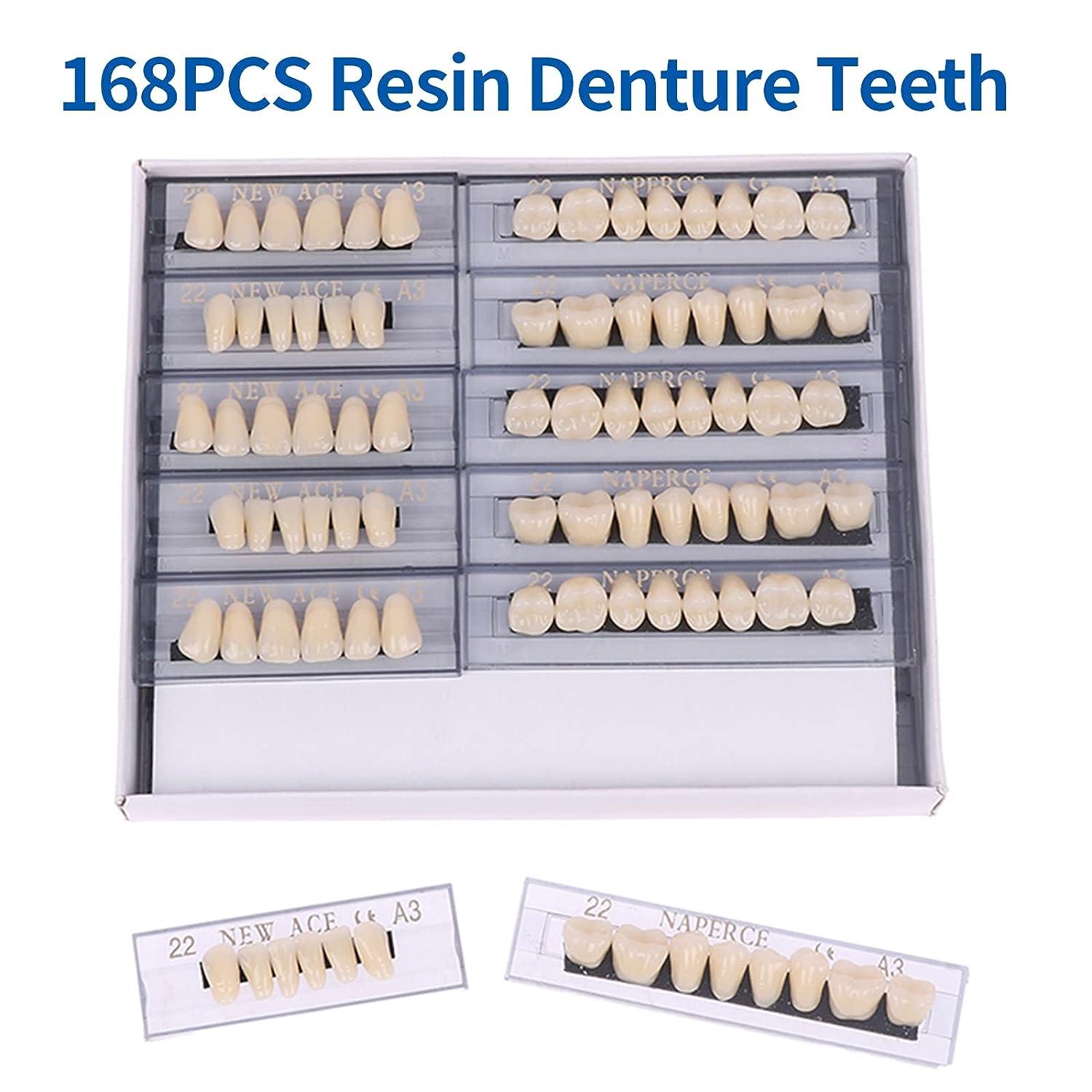 168 Pieces Complete Acrylic Resin False Teeth Denture Set - 6 Sets in ...