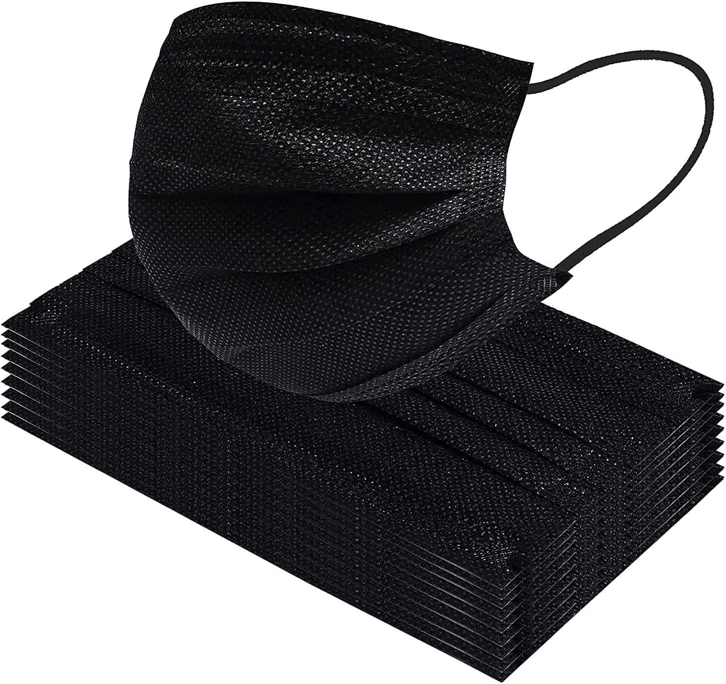 500-Pack Liberty Masks | Made in USA | Black 3-Ply Disposable Face ...