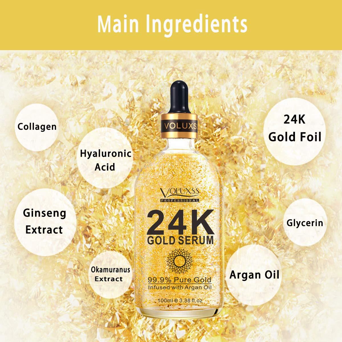 Voluxss 24K Gold Serum for Face - Skin Brightening & Anti-Aging ...