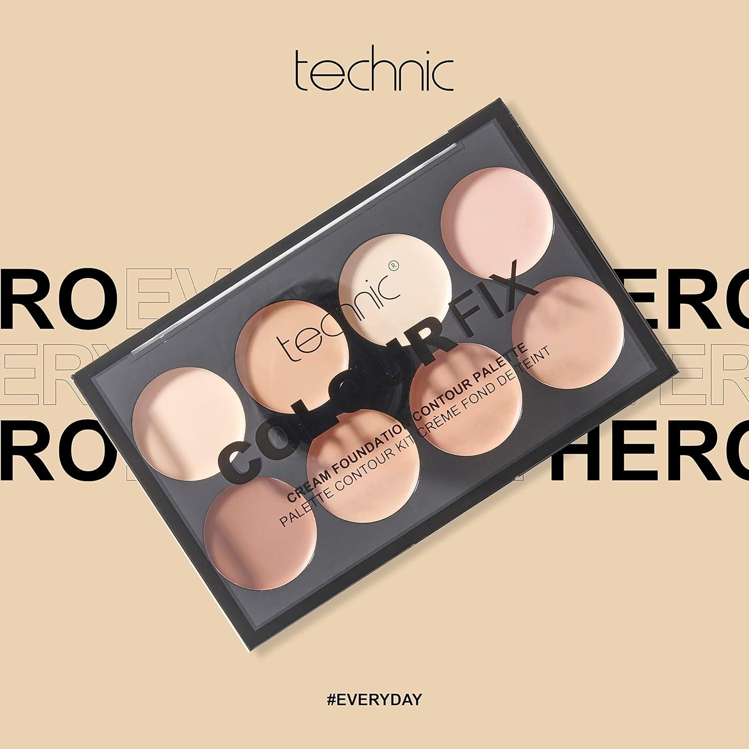 Technic Colour Fix Cream Foundation Contour Makeup Palette 8 Shades ...