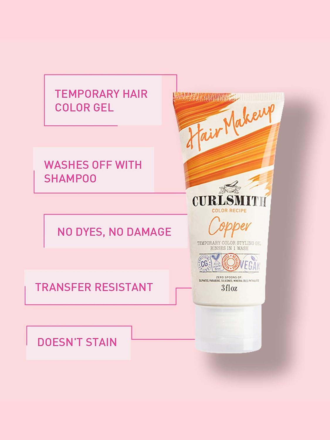 Curlsmith Hair Makeup - Vegan Copper Temporary Hair Color Gel 3fl.oz ...