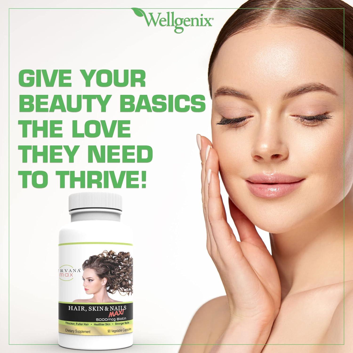Double Strength Biotin 5000 MCG Hair Skin and Nails Vitamin Capsules ...
