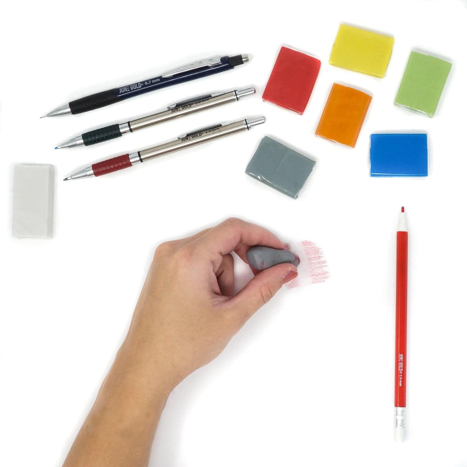 June Gold Kneaded Rubber Erasers Colored 18 Pack - Ideal for Blending ...