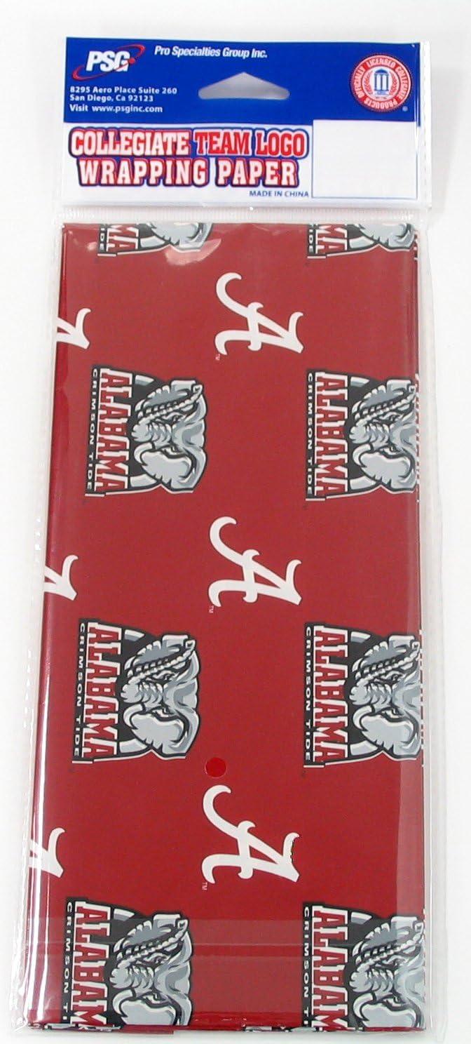 NCAA Alabama Crimson Tide College Wrapping Paper - Officially Licensed ...