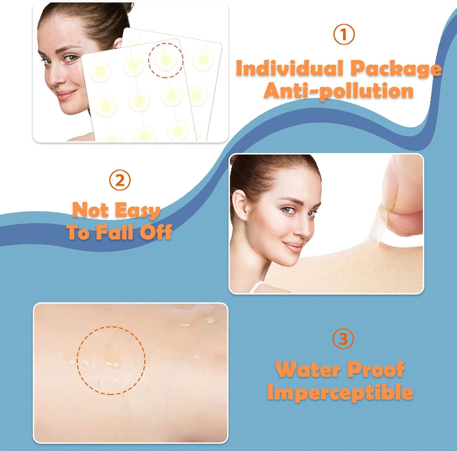LacyMC Acne Patches - 60 Pack, 8mm & 12mm Hydrocolloid Dressing for ...