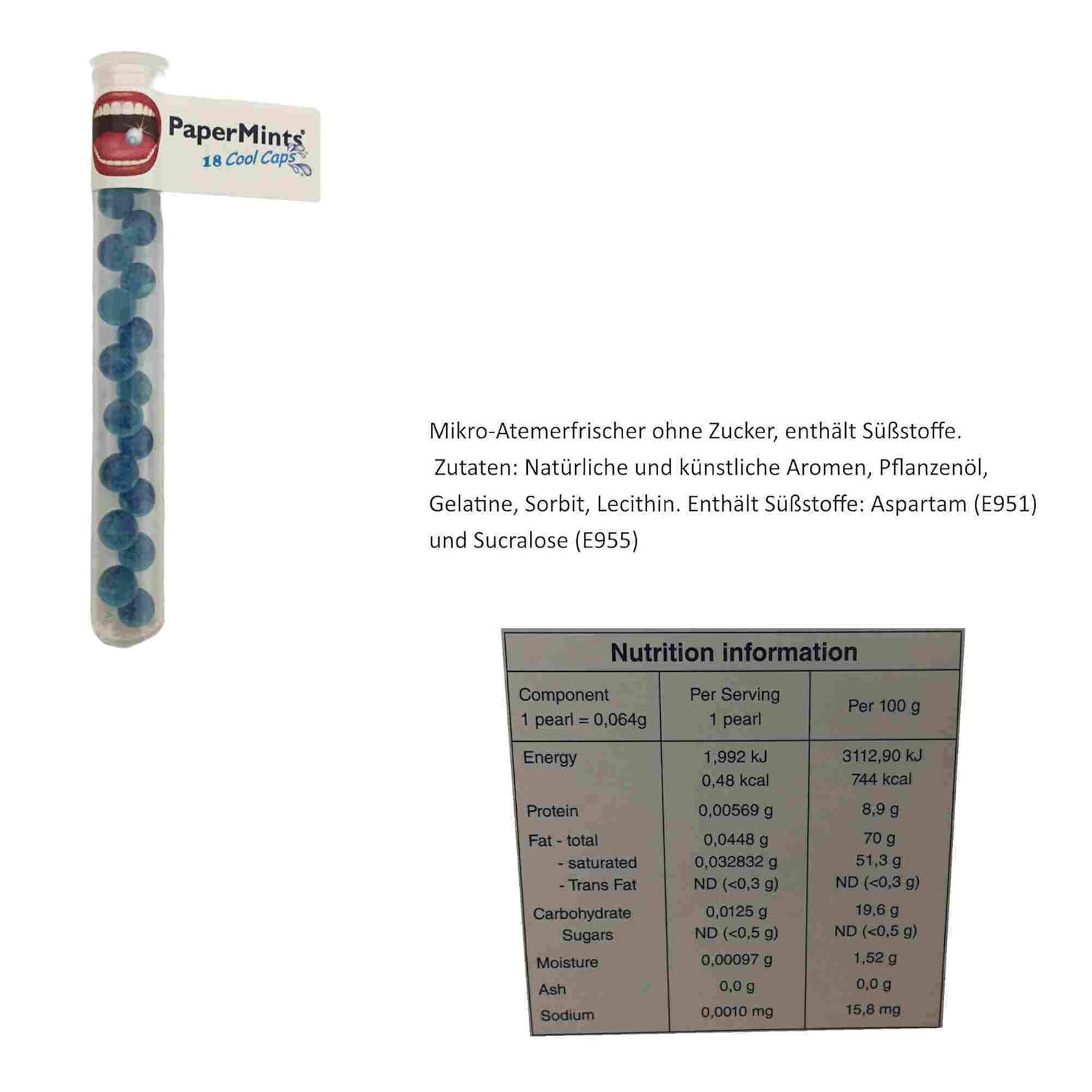 Buy PaperMints Cool Caps Mint Sugarfree Tubes 8-Pack | Fresh Mint ...