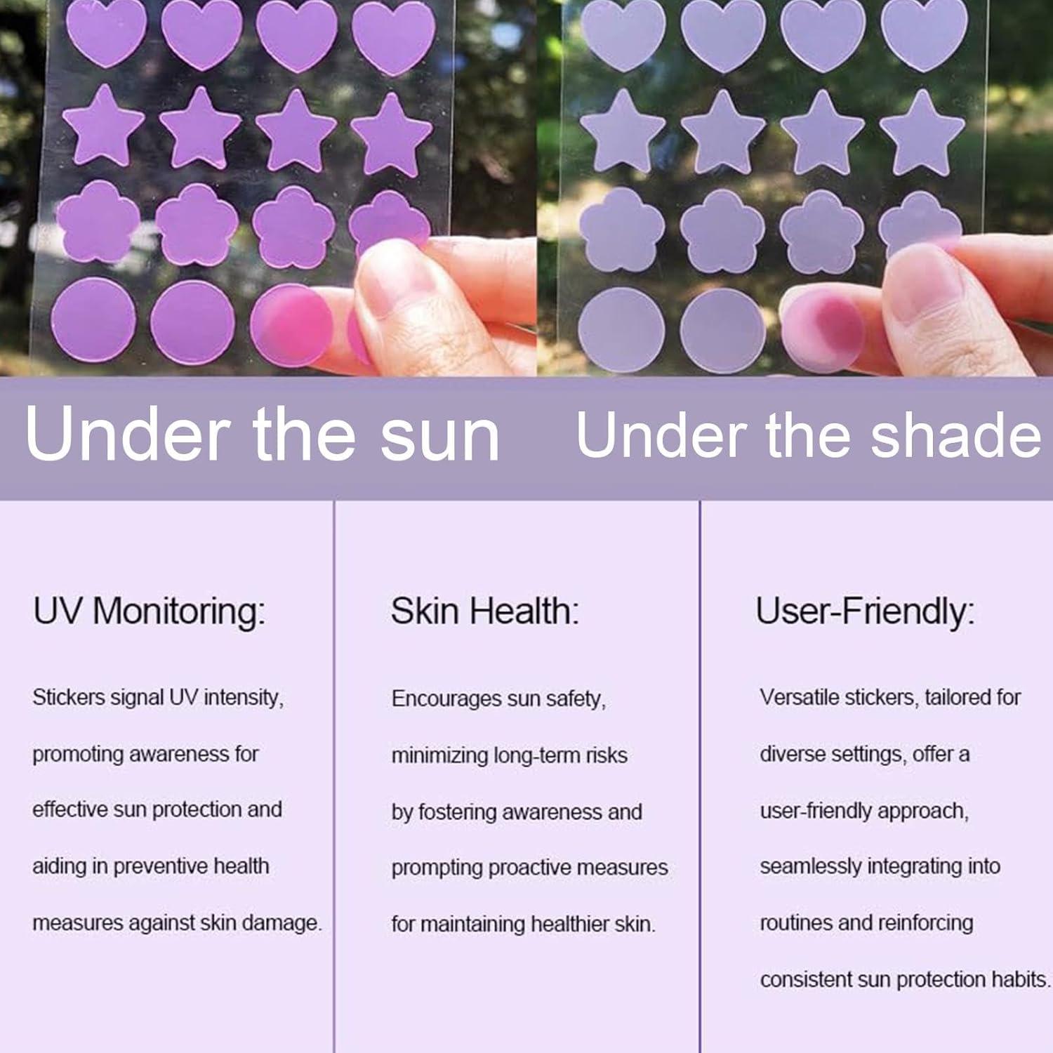 UV Detection Stickers for Sunscreen 16 UV Stickers for Sunscreen Know ...
