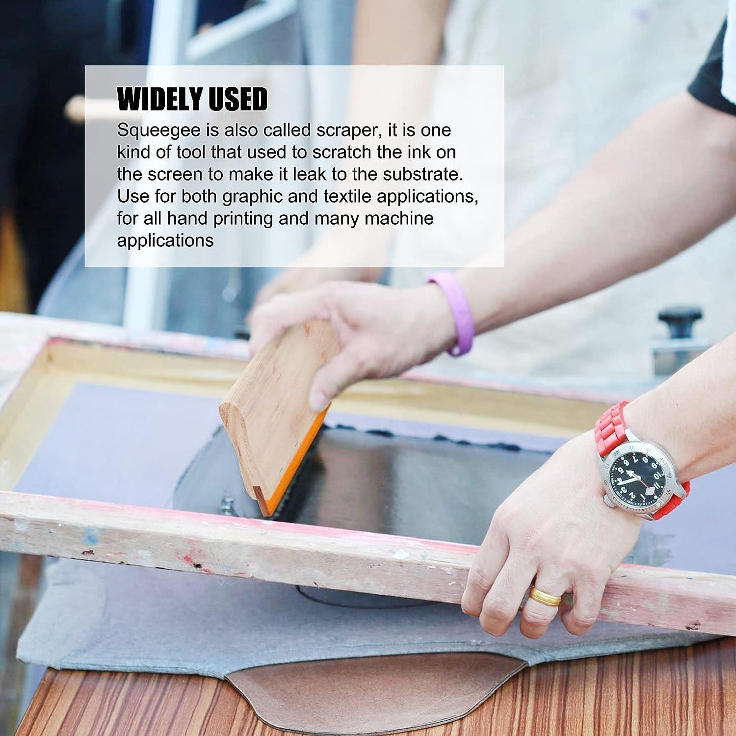 Screen Printing Squeegee Wooden Ink Scraper 75 Durometer - 18 Long, 4 ...